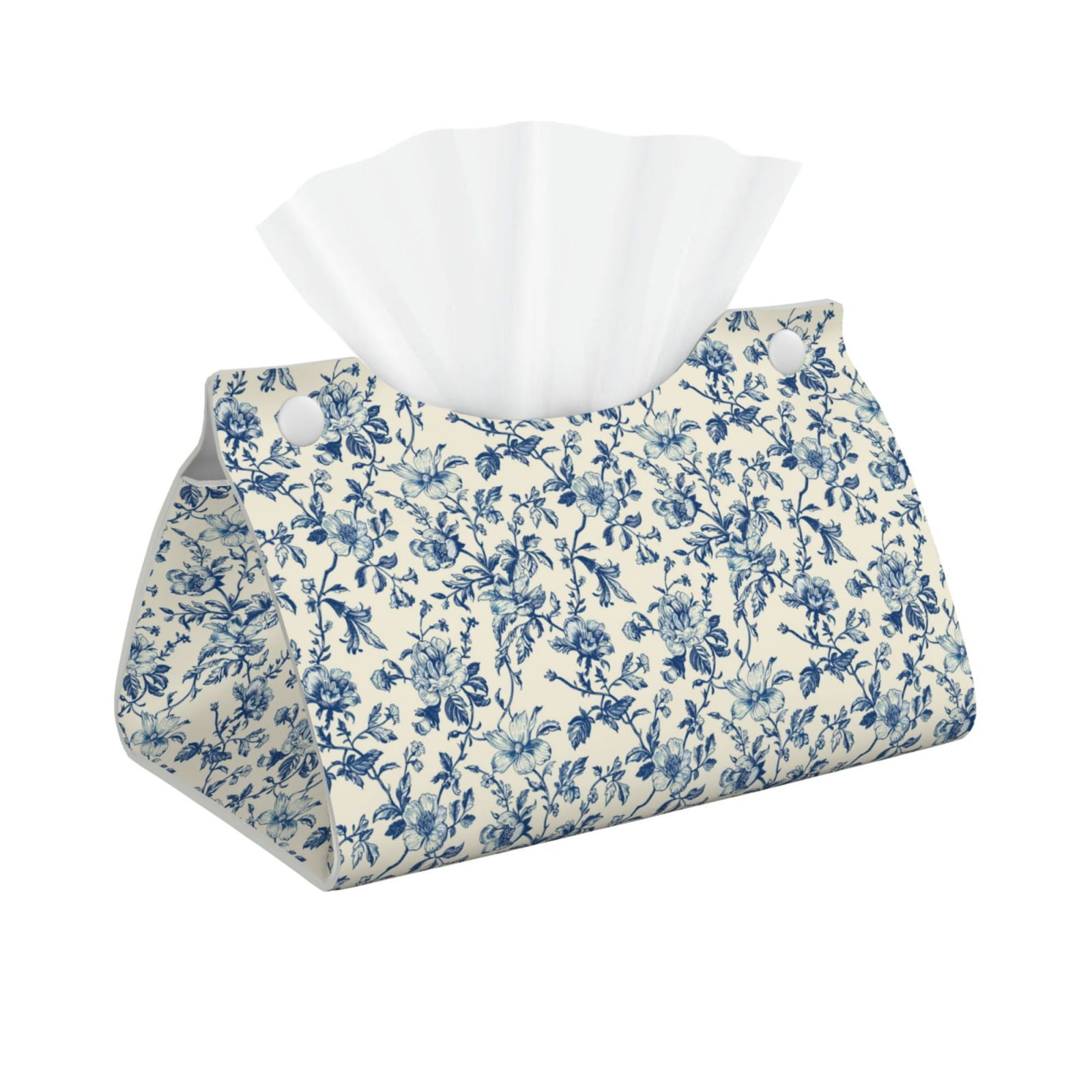 Cauagu Vintage Blue Floral for Large Tissue Box Cover Rectangular–Plus ...