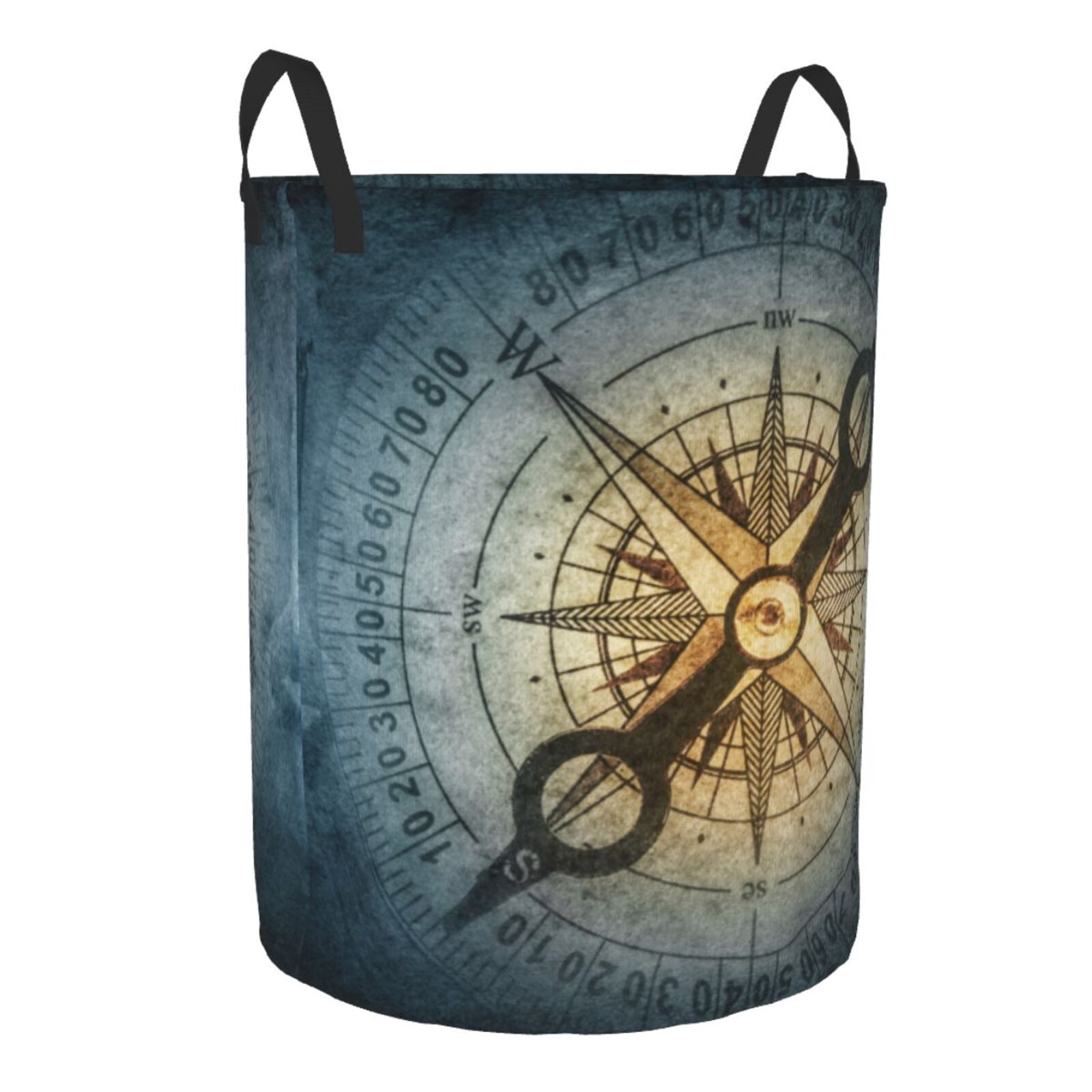 Cauagu Vintage Compass for Laundry Basket,Collapsible Organizer Basket ...