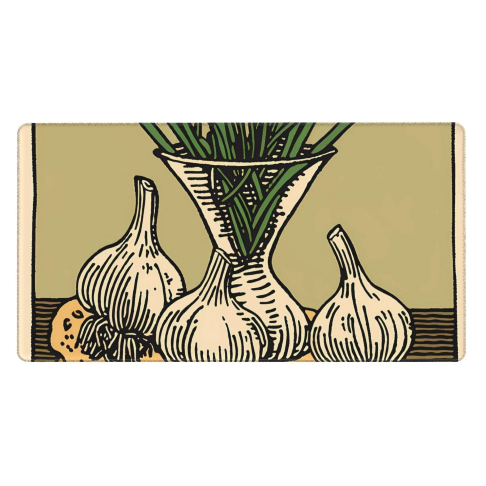 Cauagu Vintage Garlic Bread Illustration for Large Mouse Pad,XXL ...