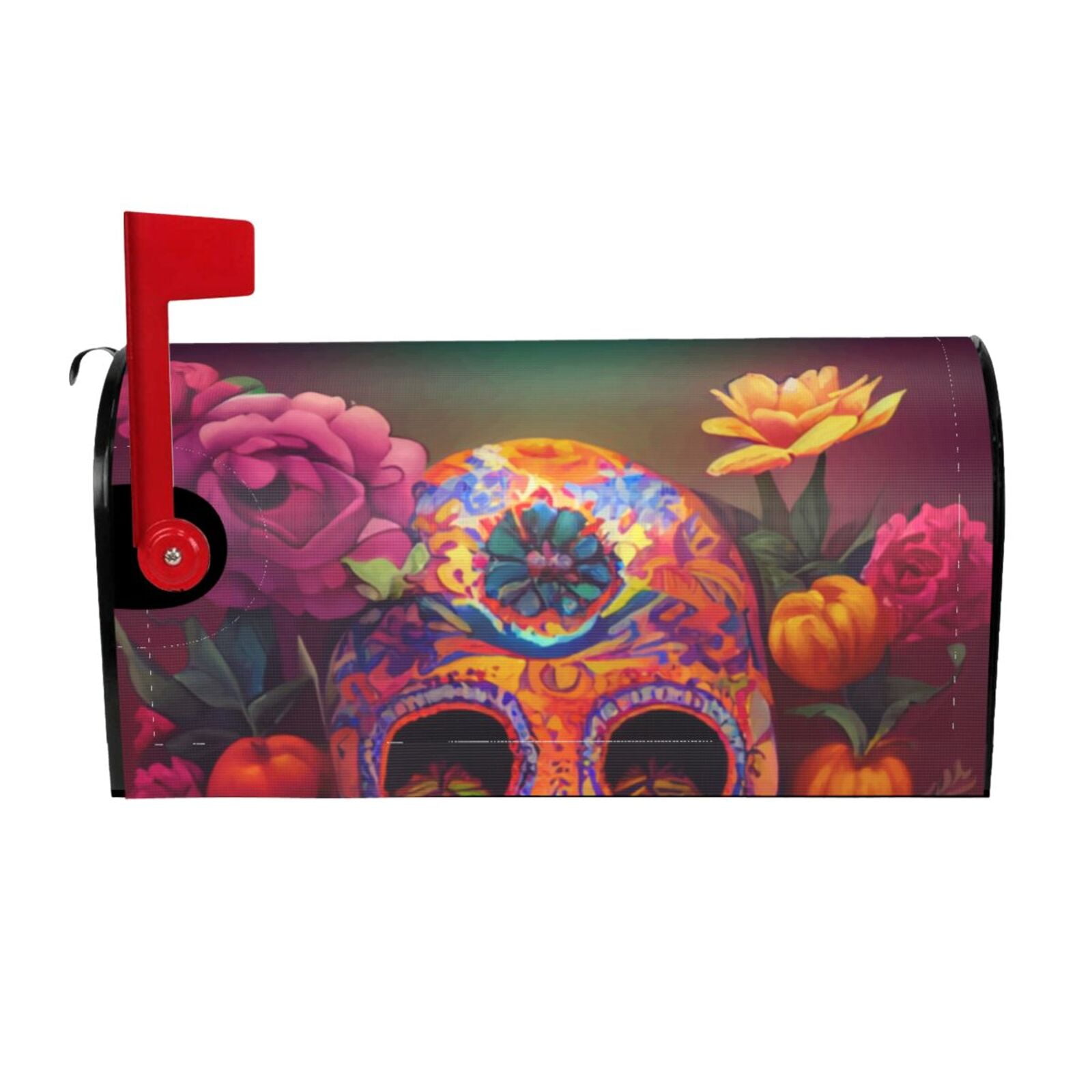 Cauagu Vintage Patterned Skull Pattern Magnetic Mailbox Covers, Mailbox ...