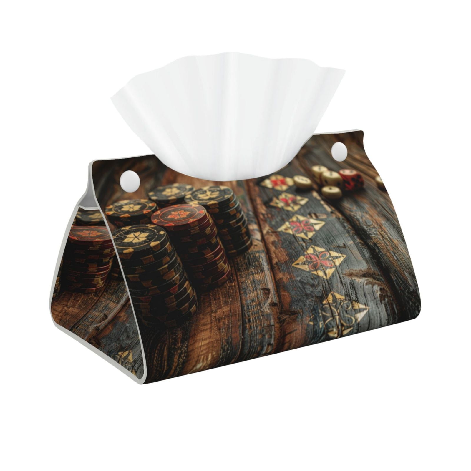 Cauagu Vintage Poker Chips for Large Tissue Box Cover Rectangular–Plus ...