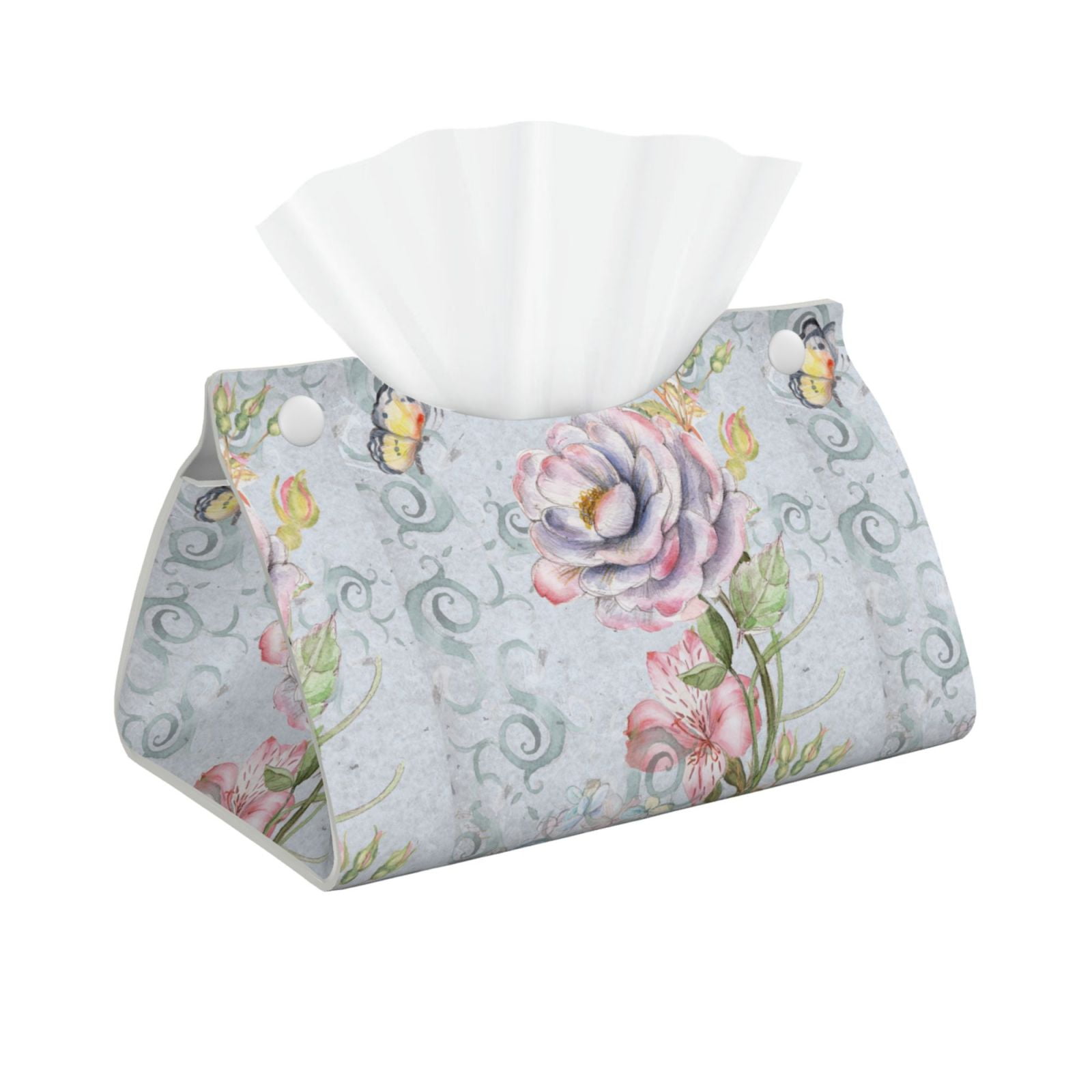 Cauagu Vintage Rose for Large Tissue Box Cover Rectangular–Plus Size ...