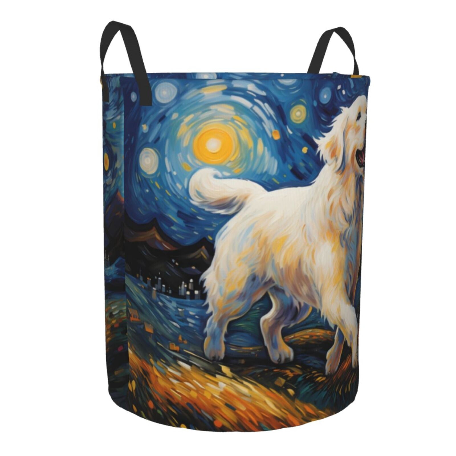Cauagu Vintage Starry Sky Labrador for Laundry Basket,Collapsible ...