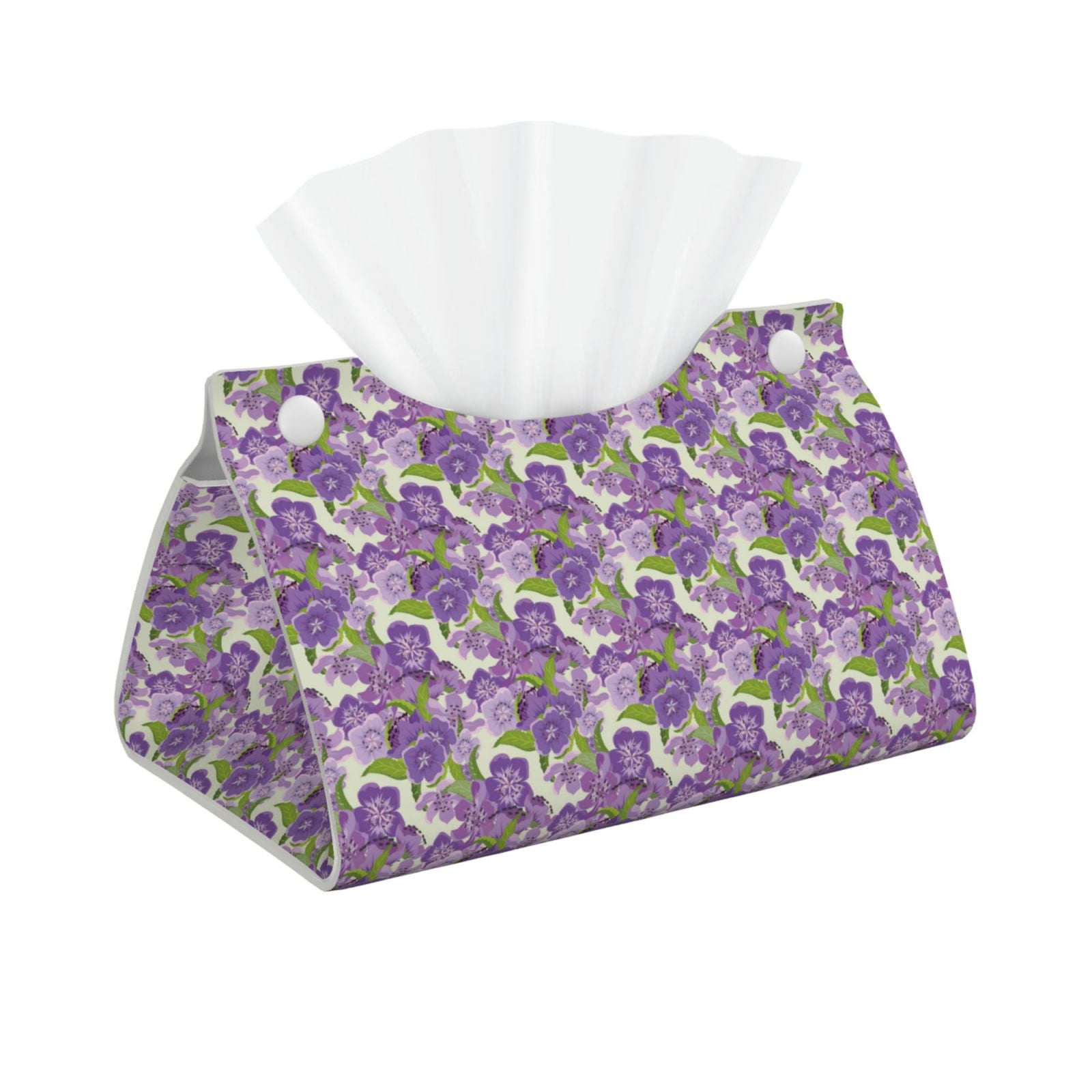 Cauagu Violets Flowers for Large Tissue Box Cover Rectangular–Plus Size ...