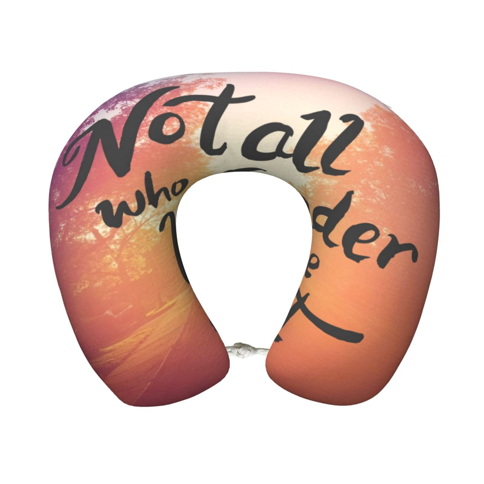 Cauagu Not All Who Wander Are Lost Pattern Travel Pillow Memory Foam, U ...