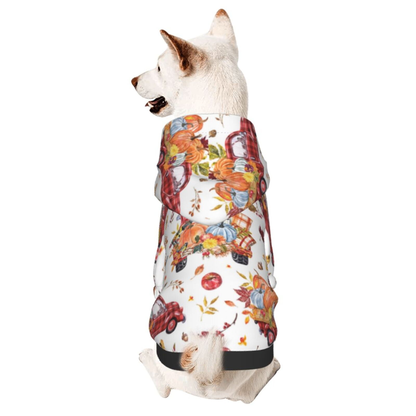 Cauagu Watercolor Fall Pattern Winter Pet Hoodie Sweatshirts- Dog ...