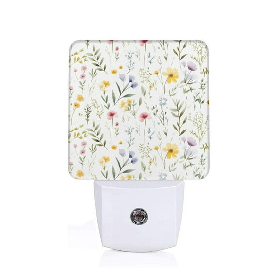 Cauagu Watercolor Floral A Print LED Nightlight,0.5W Night Lights Plug ...