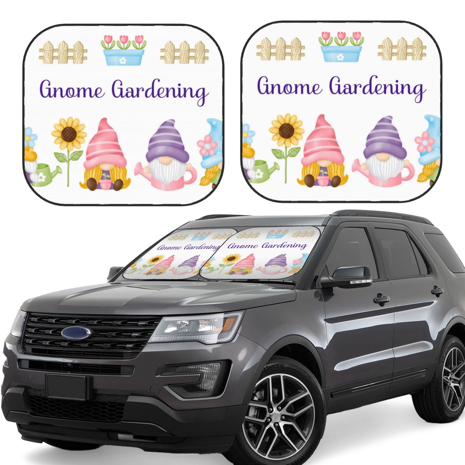 Cauagu Watercolor Gnome Garden Cauagu {designName} Print Foldable Car ...