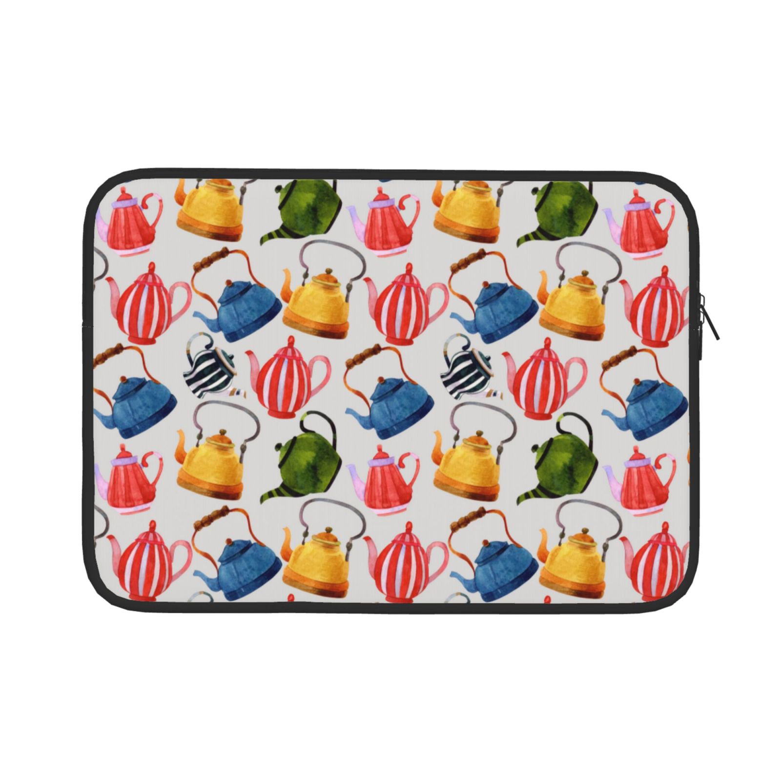 Cauagu Watercolor Teapots Print Laptop Sleeve Case, Laptop Cover ...