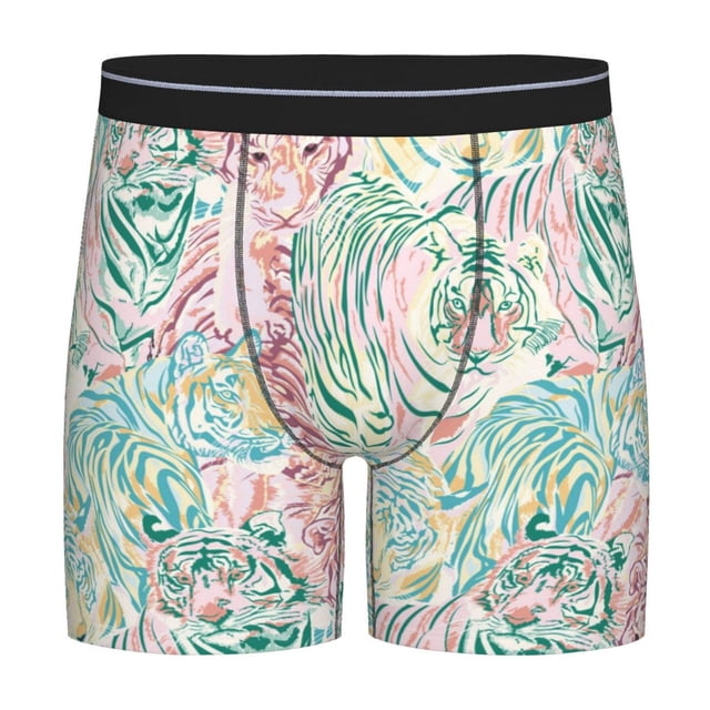 Cauagu Watercolor Tiger Print Men's Boxer Briefs, Funny & Cute ...