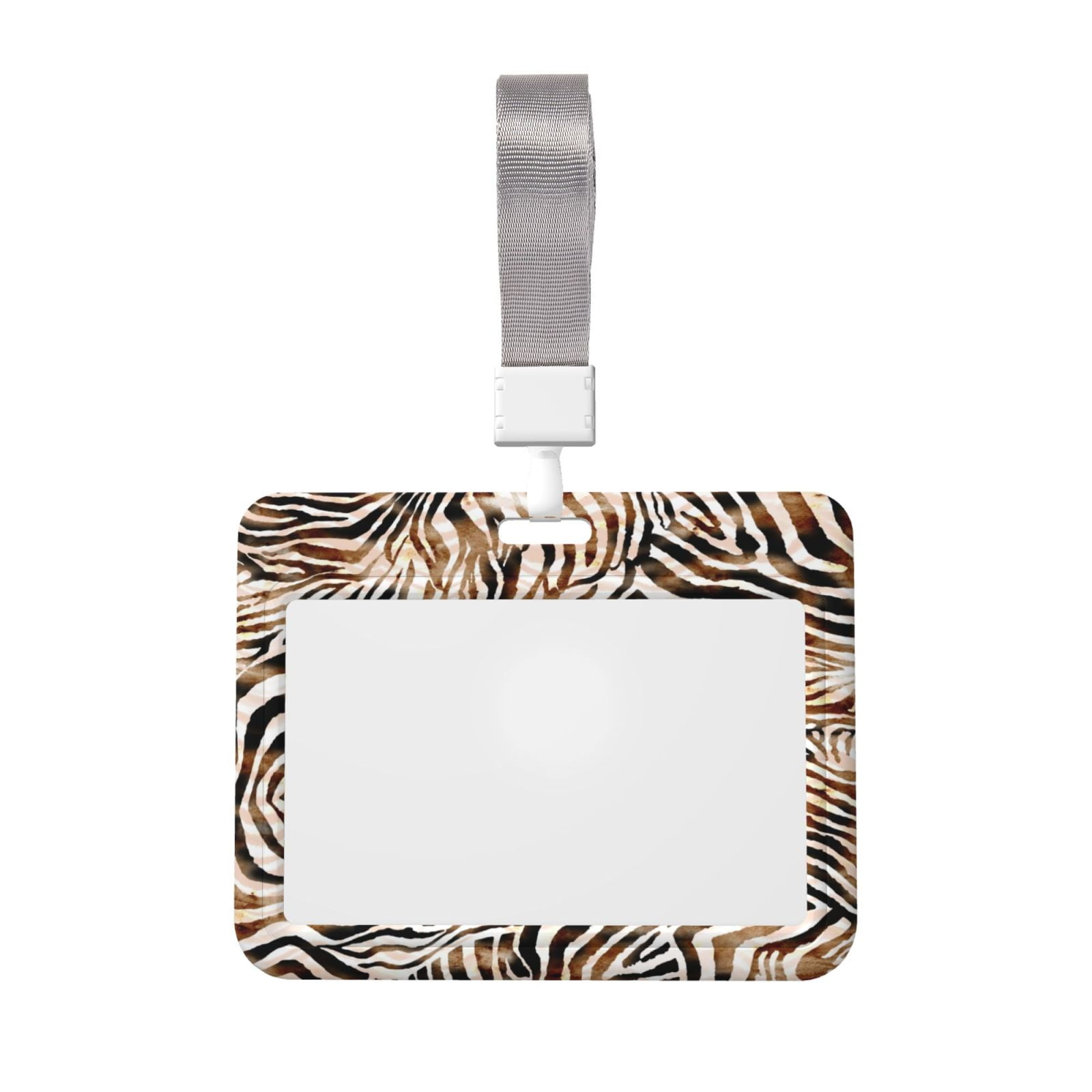 Cauagu Watercolor Zebra for ID Badge Holder,Badge Holder with Windows ...