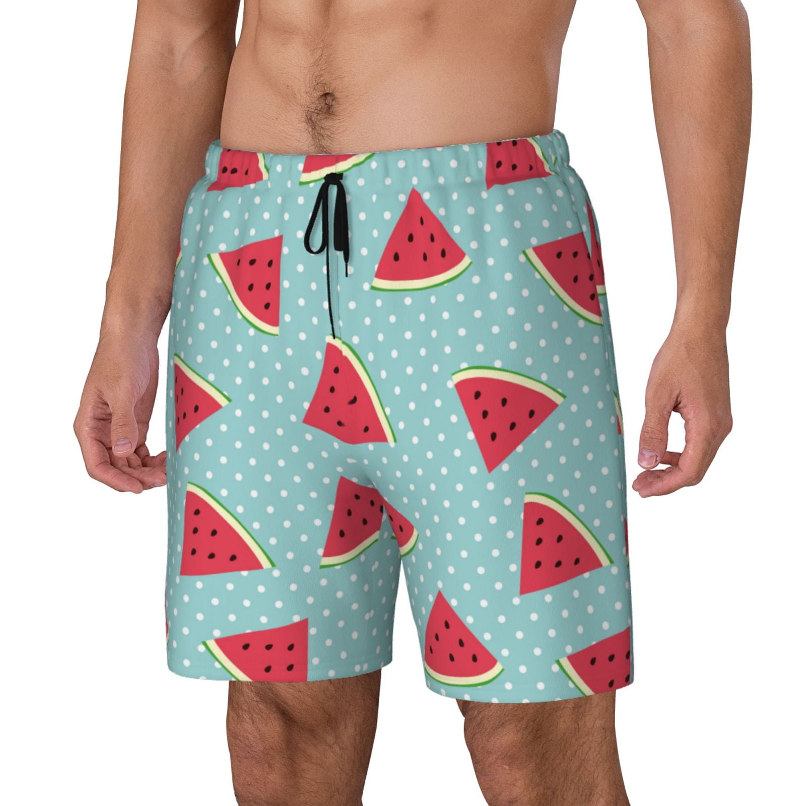 Cauagu Watermelon Print Mens Swim Trunks Quick Dry Board Shorts Swim ...