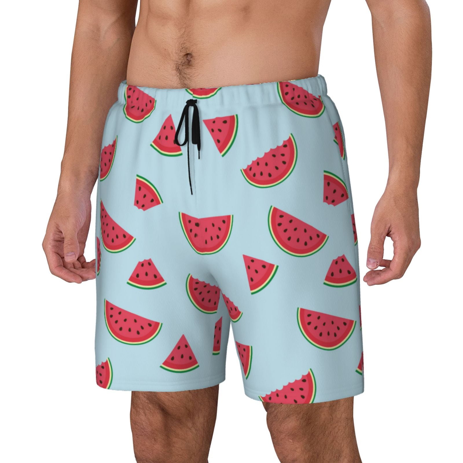 Cauagu Watermelon Print Mens Swim Trunks Quick Dry Board Shorts Swim ...