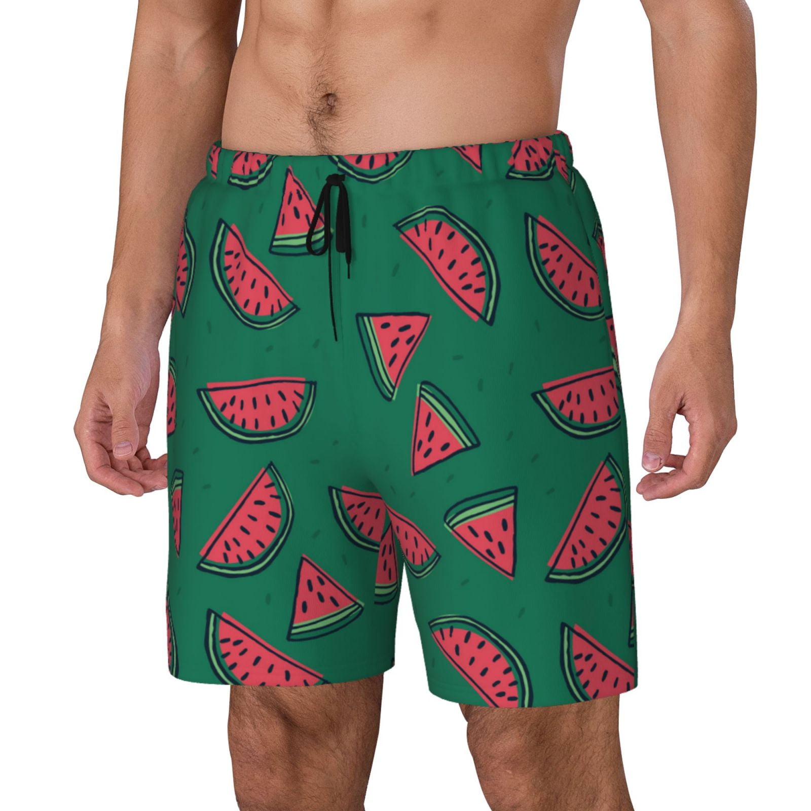 Cauagu Watermelon Print Mens Swim Trunks Quick Dry Board Shorts Swim ...