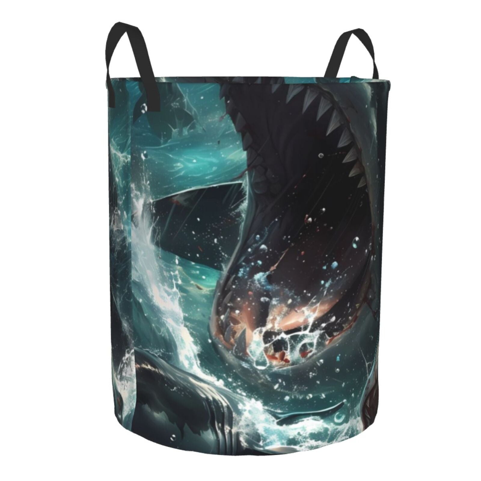 Cauagu Wave Ocean Animal Shark for Laundry Basket,Collapsible Organizer ...