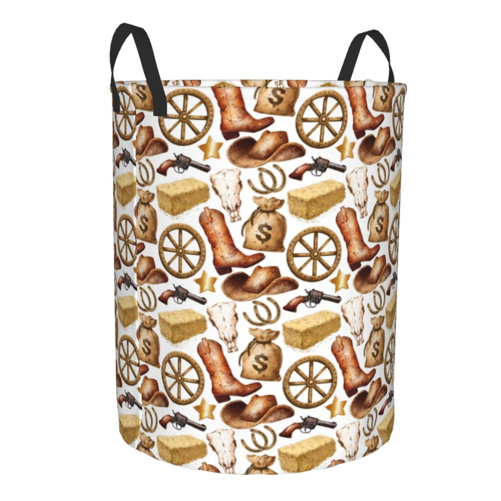 Cauagu Western Cowboy for Laundry Basket,Collapsible Organizer Basket ...