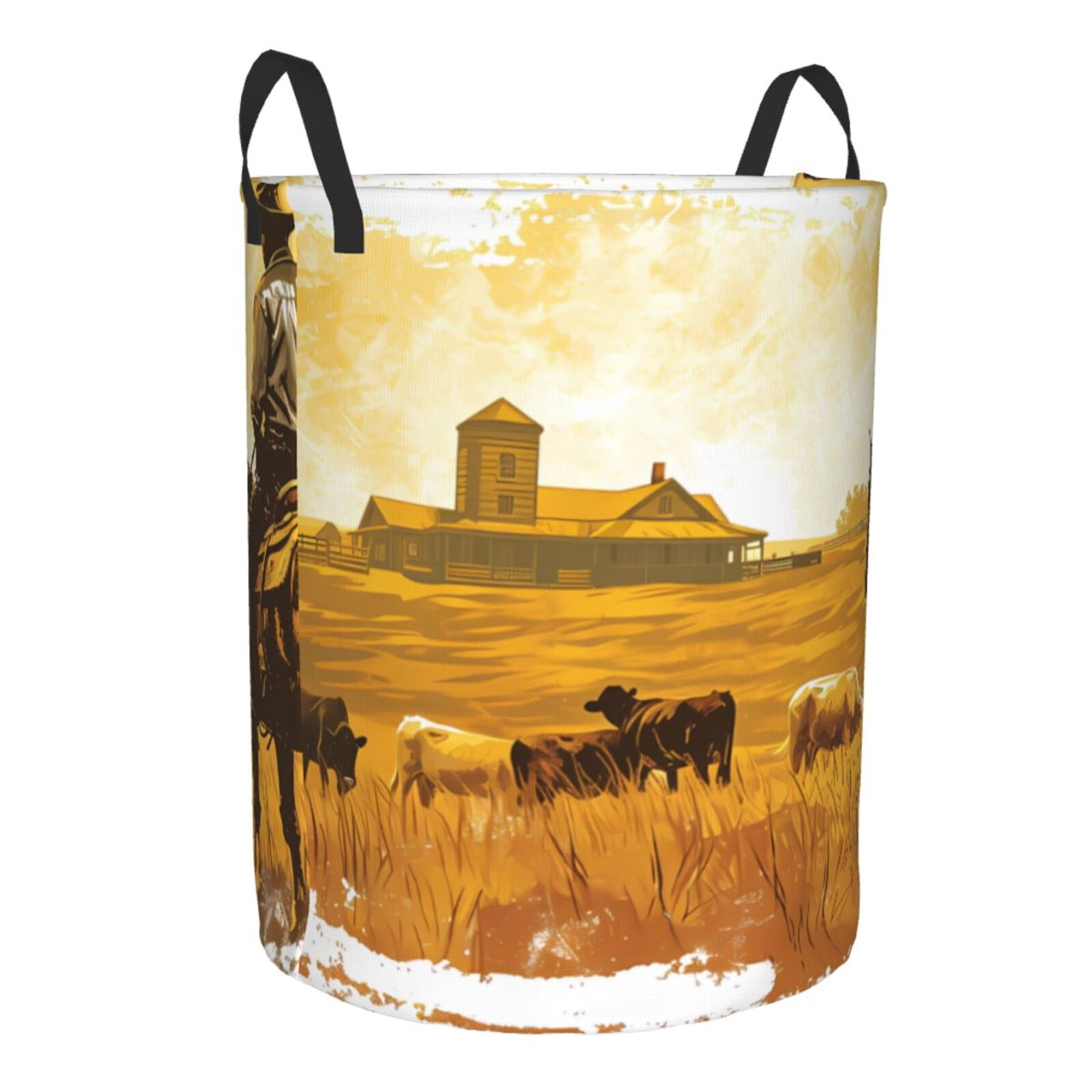 Cauagu Western Cowboy Ranch for Laundry Basket,Collapsible Organizer ...