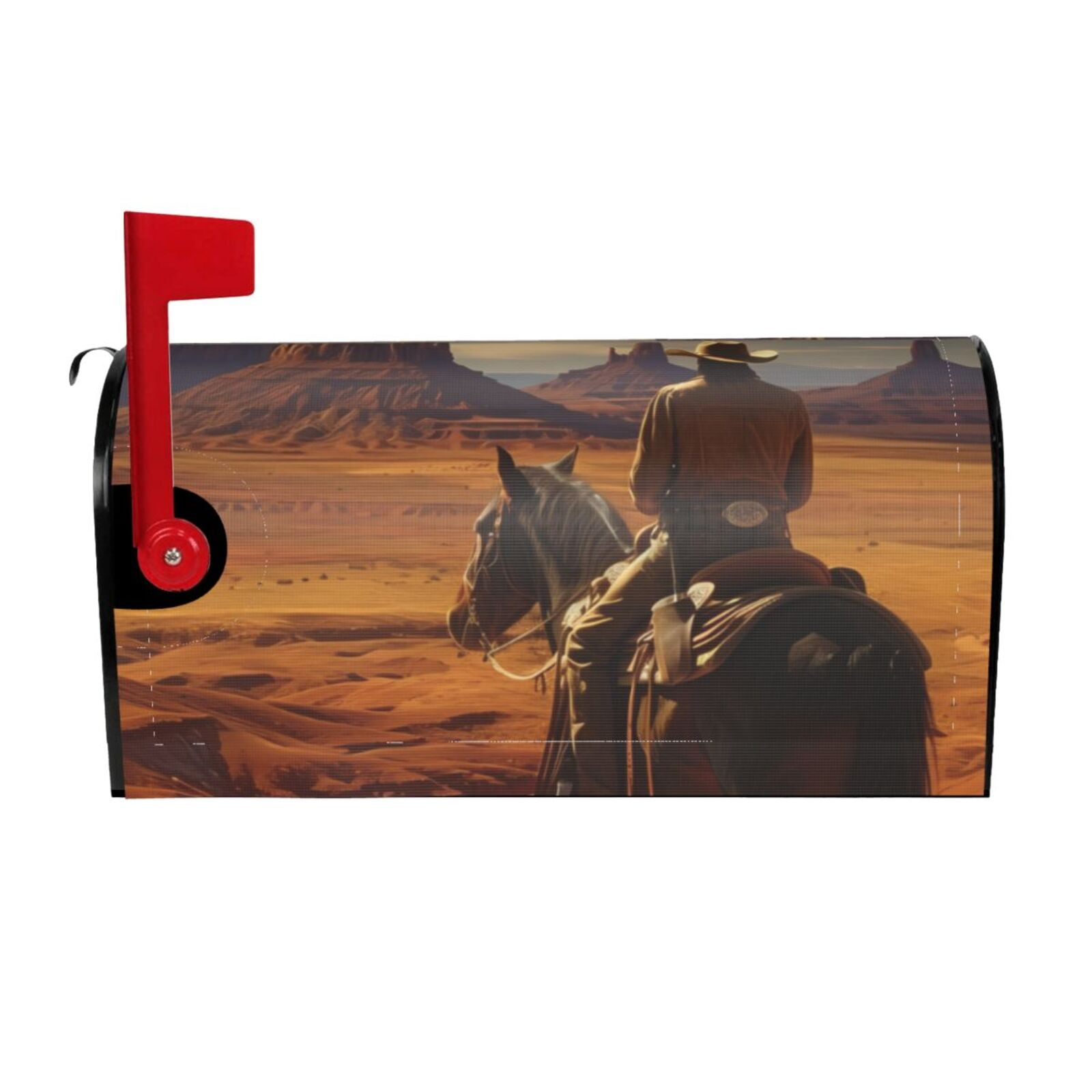 Cauagu Western Desert Cowboy Cloud Pattern Magnetic Mailbox Covers ...