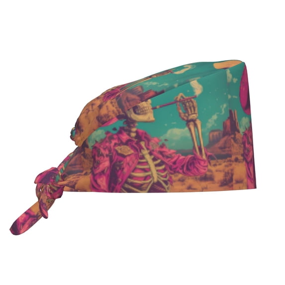 Cauagu Western Desert Skull Cowboy (2) Pattern 1 Pcs Working Caps ...