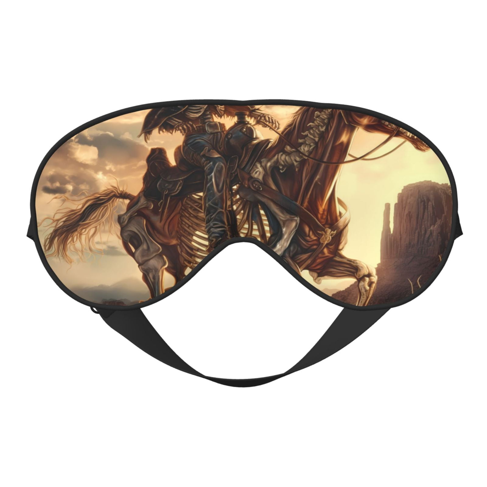Cauagu Western Skeleton Cowboy Horse Print Sleep Eye Mask, Blindfold ...