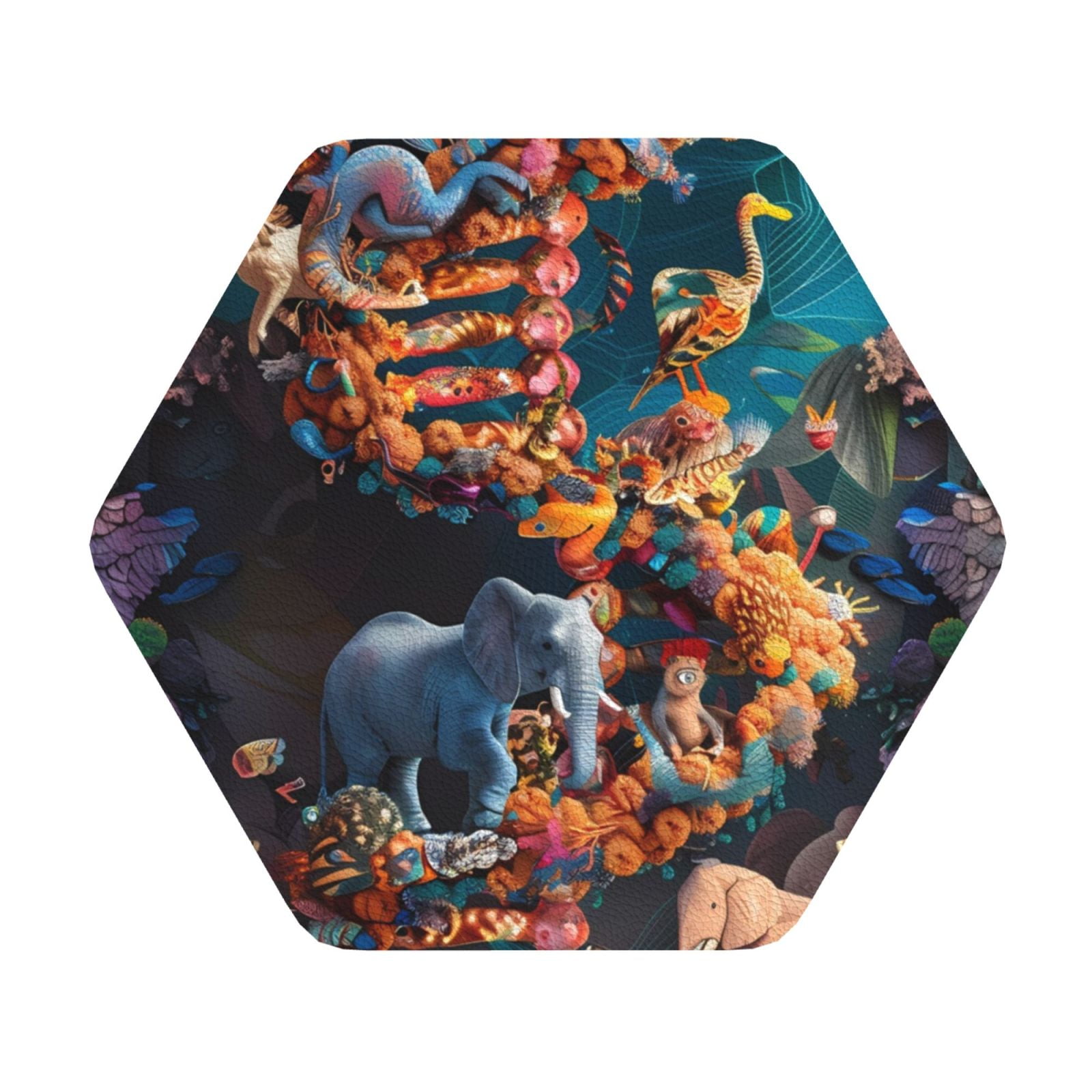 Cauagu Whimsical Animal Spiral for Round Coaster,Drink Coasters Set of ...