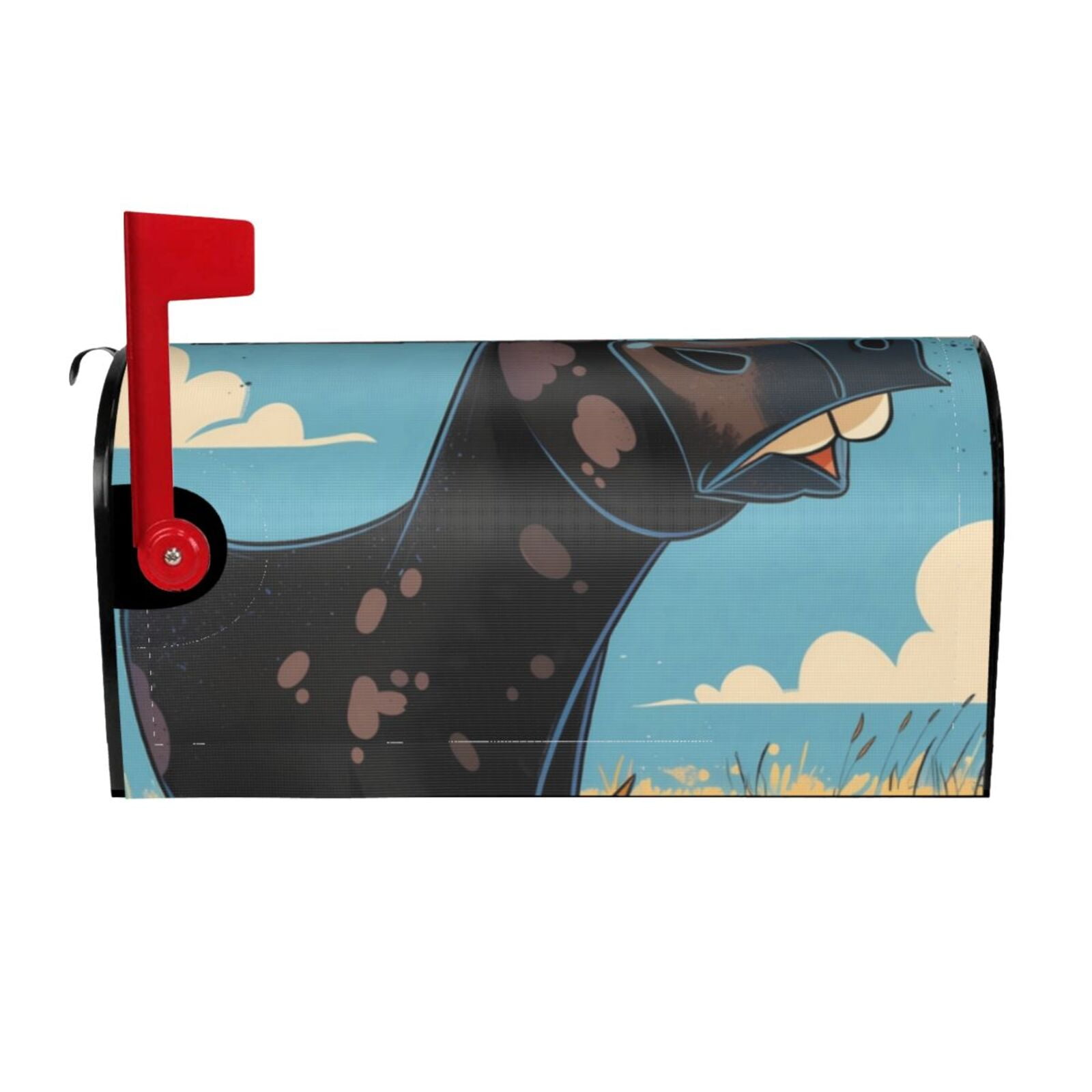 Cauagu Whimsical Cartoon Cow Pattern Magnetic Mailbox Covers, Mailbox ...