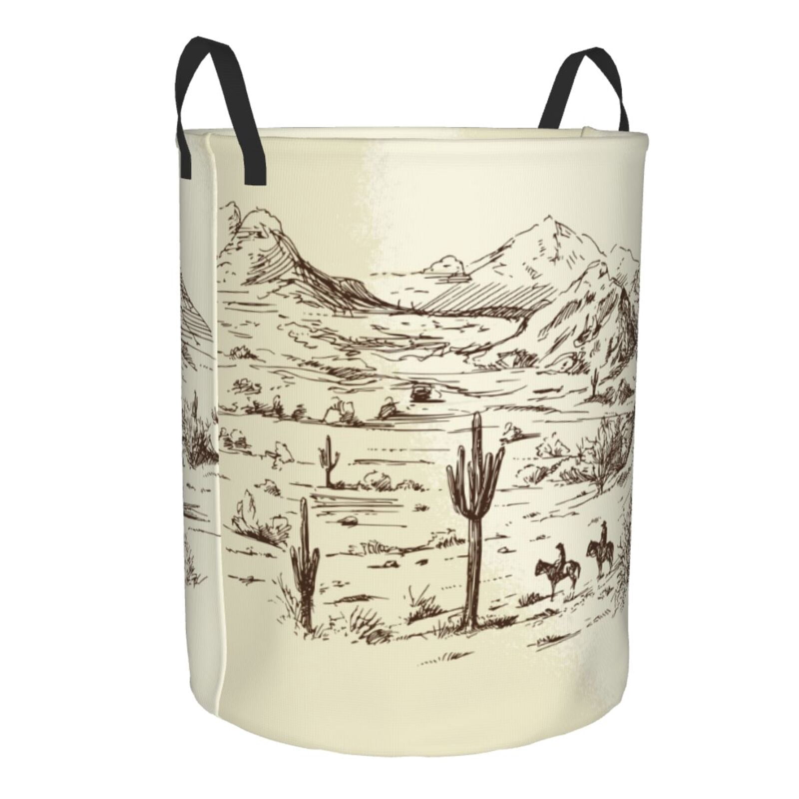Cauagu Wild West Desert With Cowboys for Laundry Basket,Collapsible ...