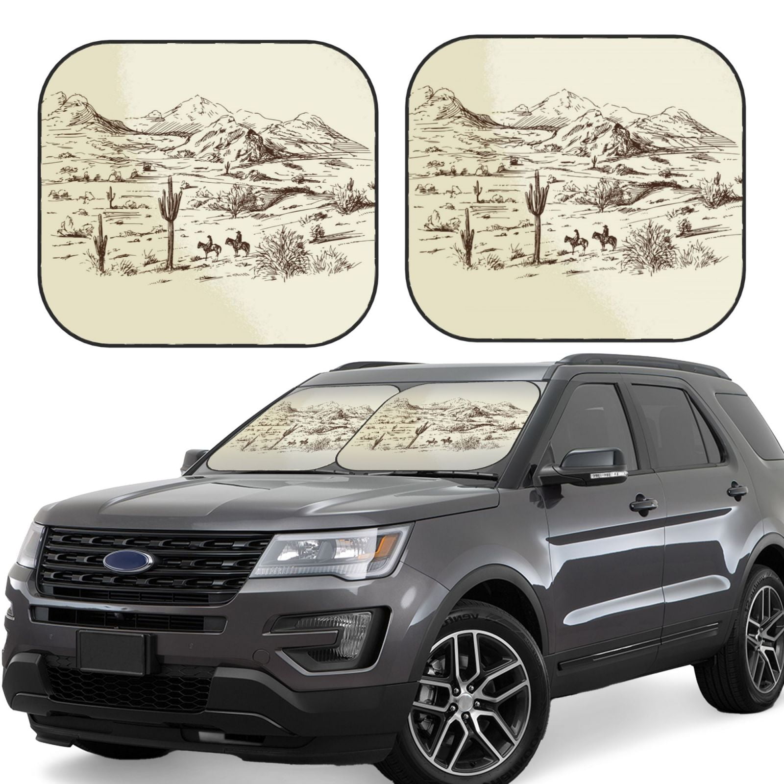 Cauagu Wild West Desert With Cowboys Cauagu {designName} Print Foldable ...