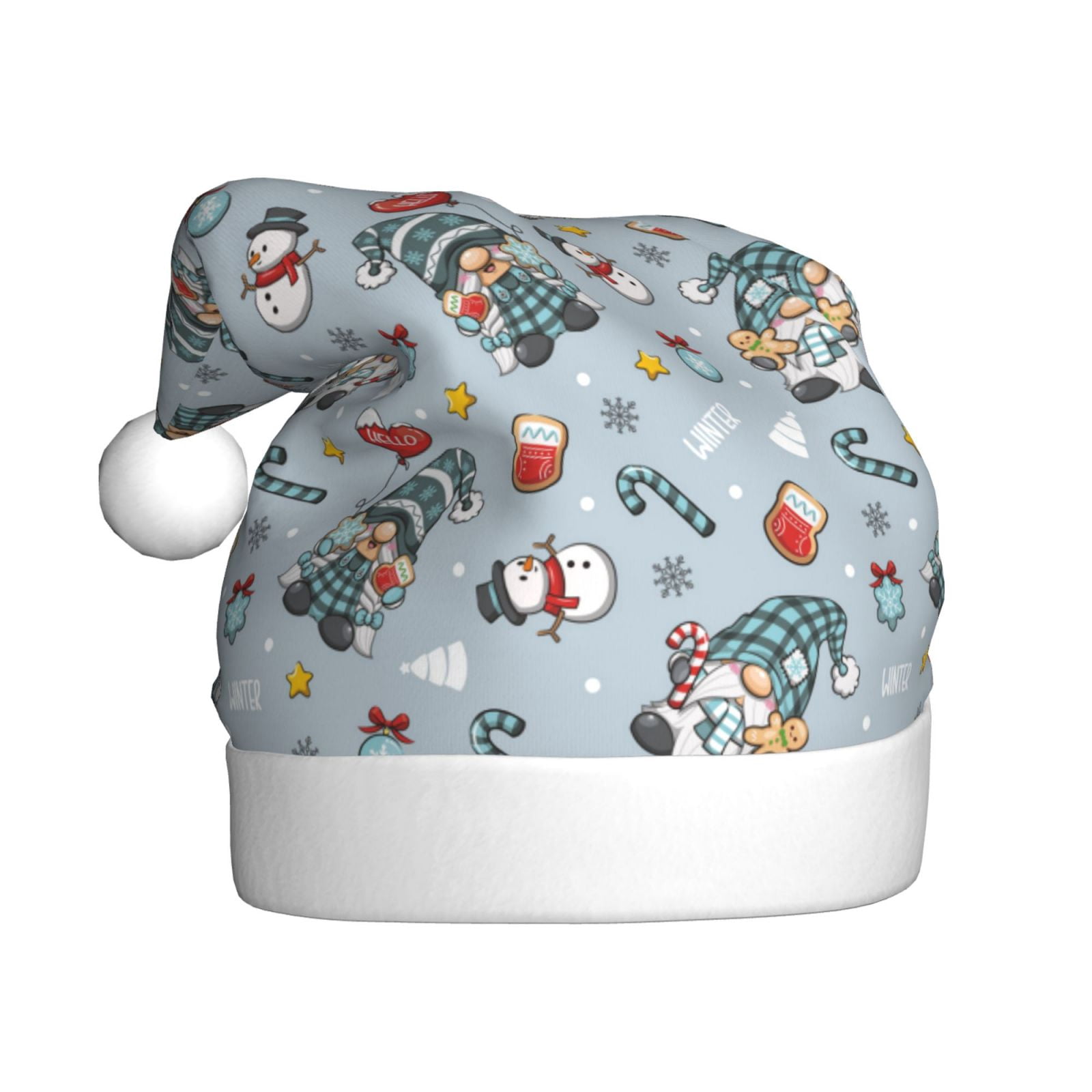 Cauagu Winter Gnome And Snowman for Adult Christmas Hat,1-Pack Xmas ...