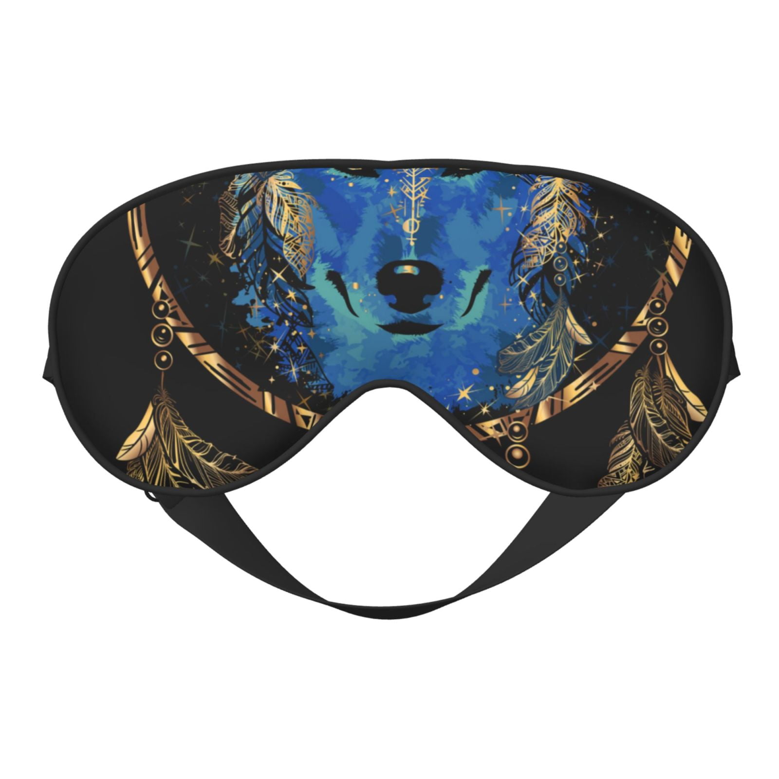 Cauagu Wolf Head And Dreamcatcher Print Sleep Eye Mask, Blindfold Eye ...