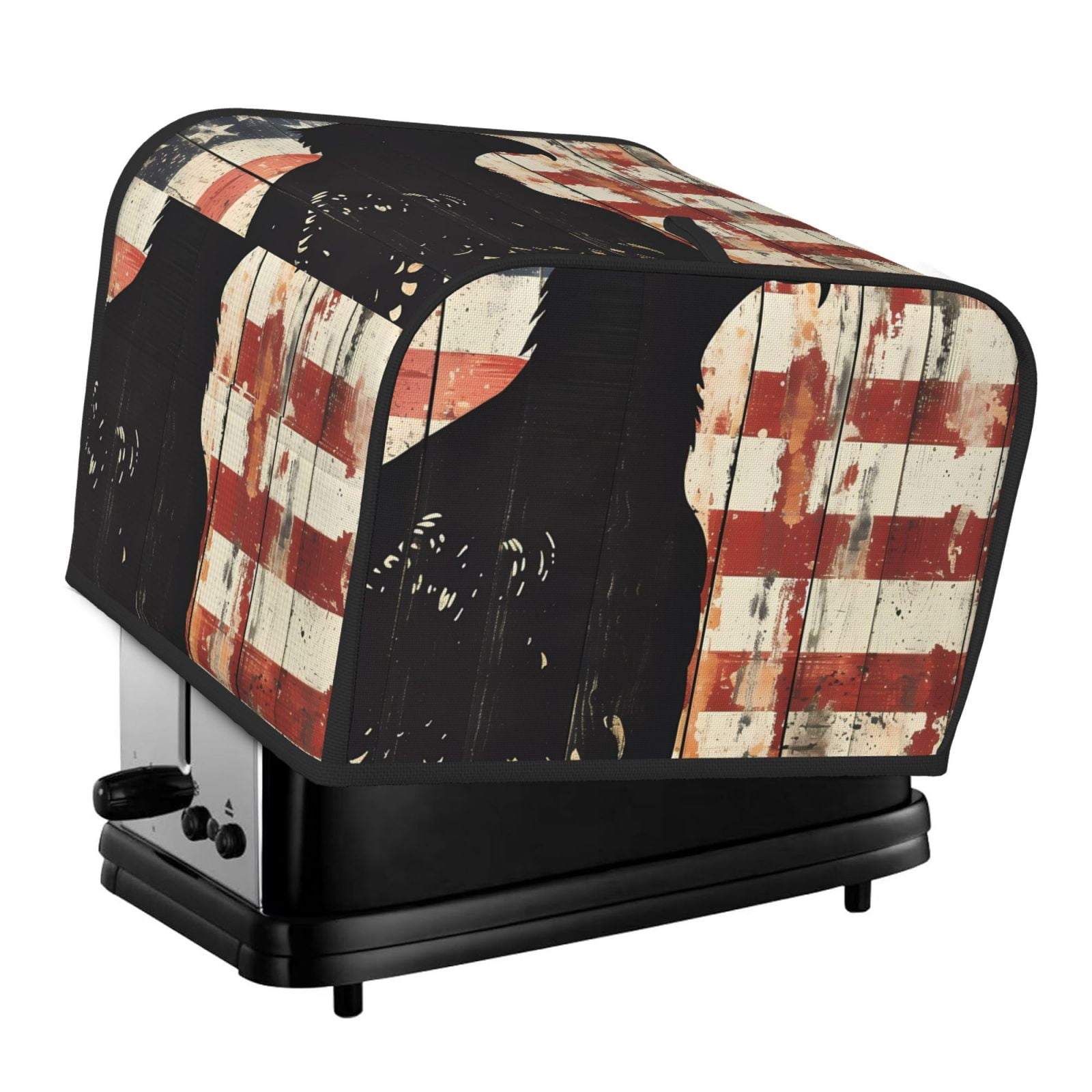 Cauagu Wood Grain Bald Eagle for 4 Slice Toaster Cover (11.4''×7.9''×7. ...