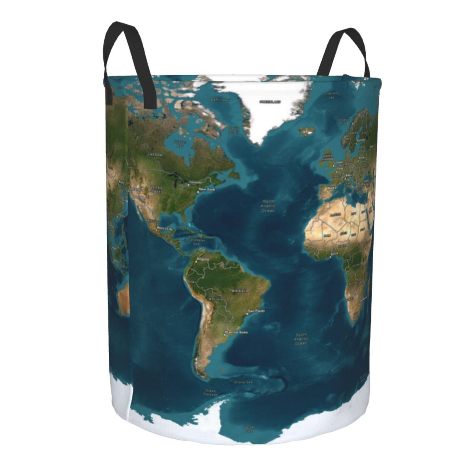 Cauagu World Map for Laundry Basket,Collapsible Organizer Basket for ...