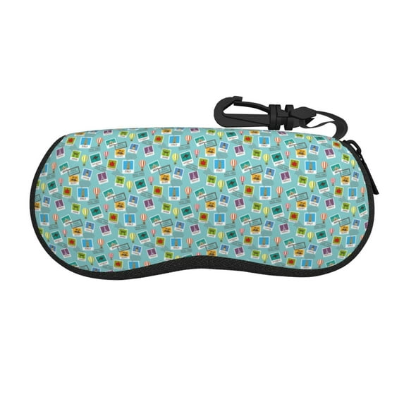 Cauagu World Travel1 Pattern Unisex Glasses Case,Zipper Protective ...