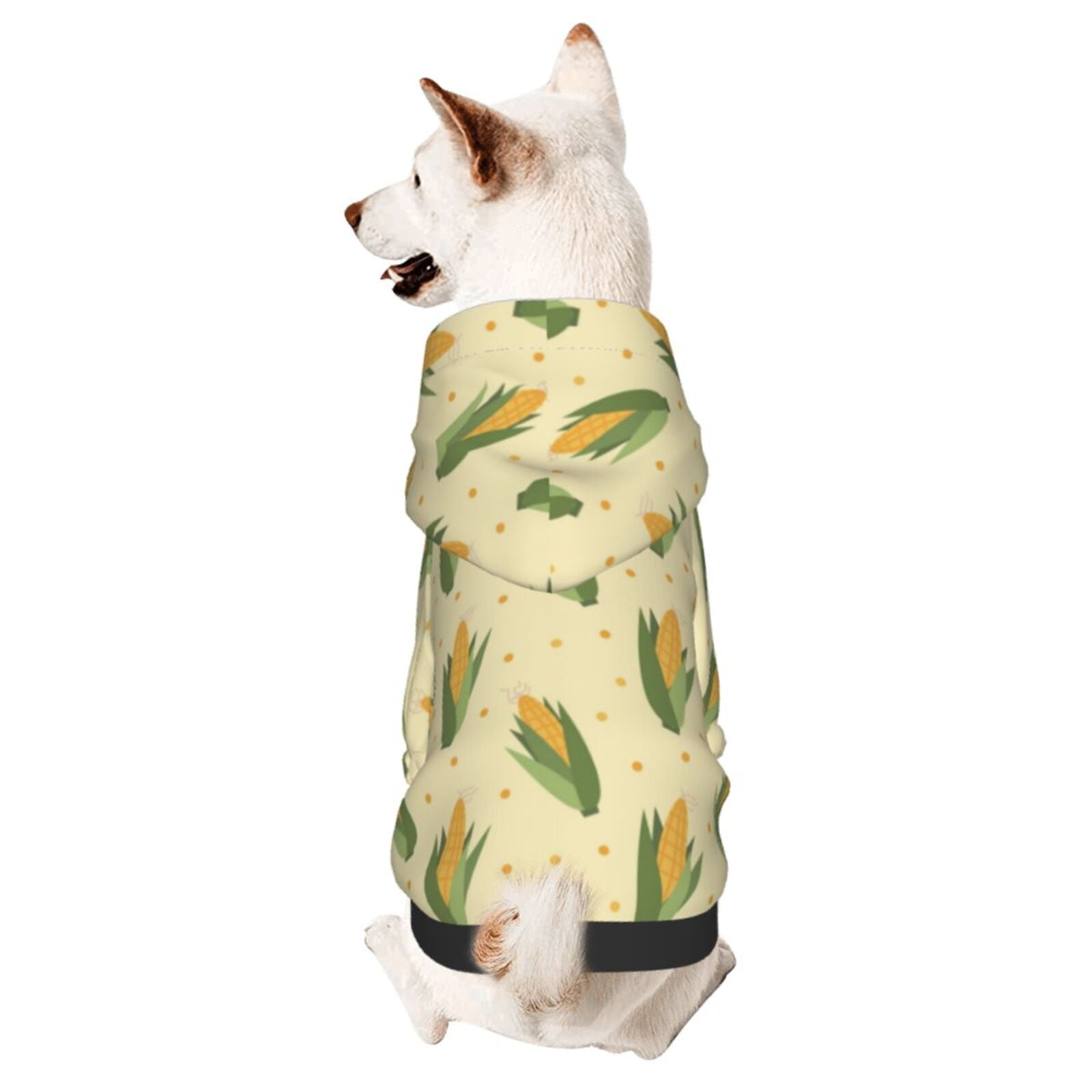Cauagu Yellow Corn Pattern Winter Pet Hoodie Sweatshirts- Dog Hoodie ...