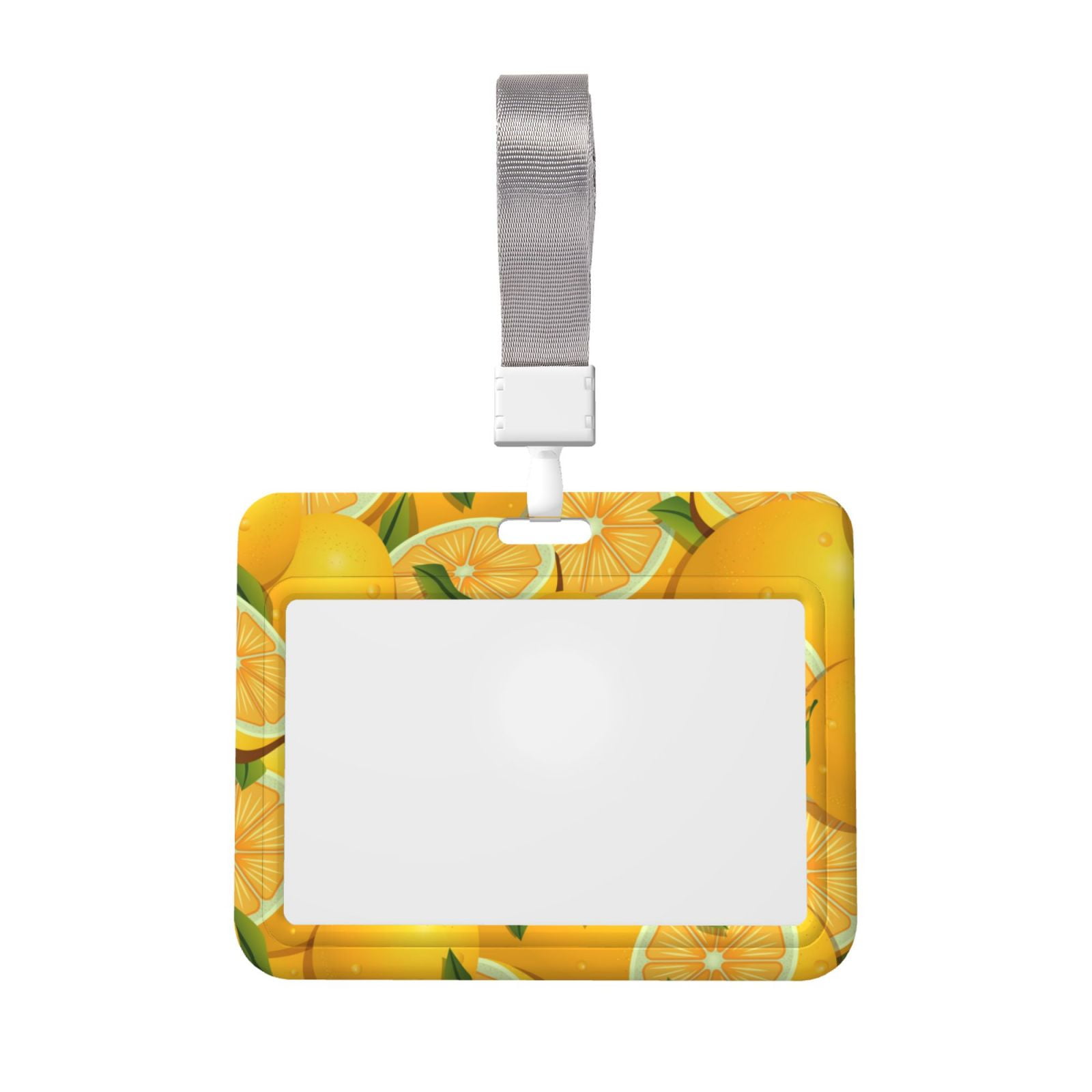 Cauagu Yellow Limes for ID Badge Holder,Badge Holder with Windows Key Card Work Badge Sleeve for ...