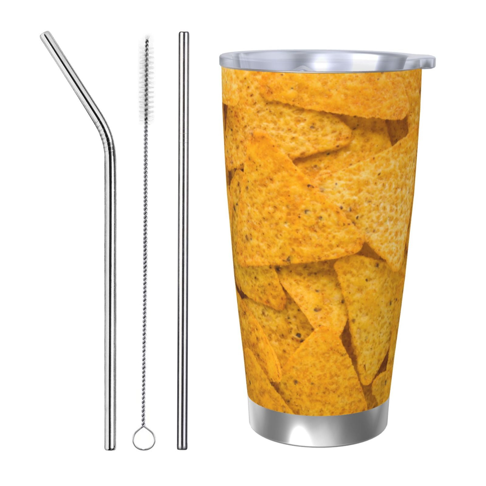 Cauagu Yellow tortilla Pattern 20oz Tumbler,Stainless Steel Vacuum ...
