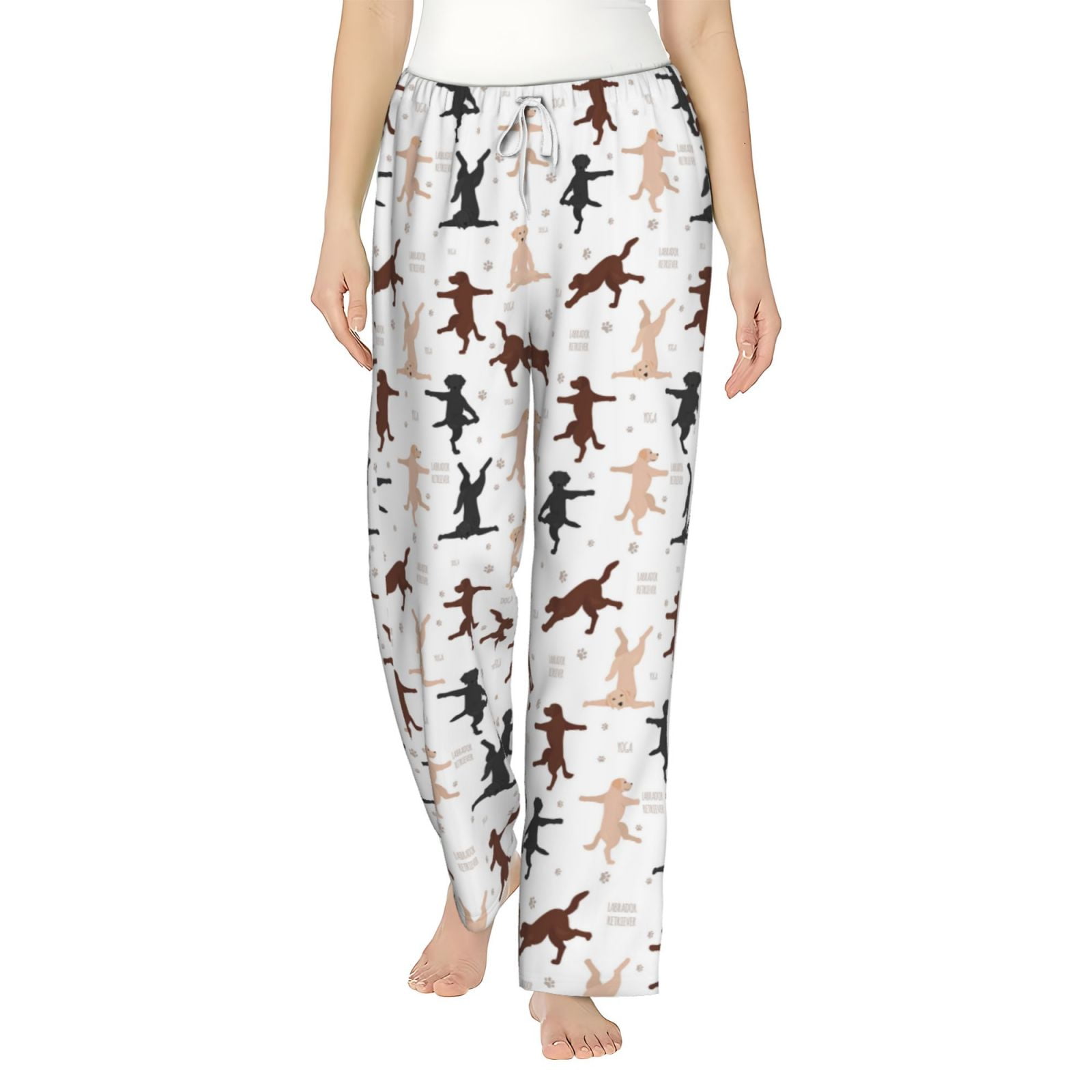 Cauagu Yoga Labrador Retriever Pajama Pants for Women Loose Fit Wide ...