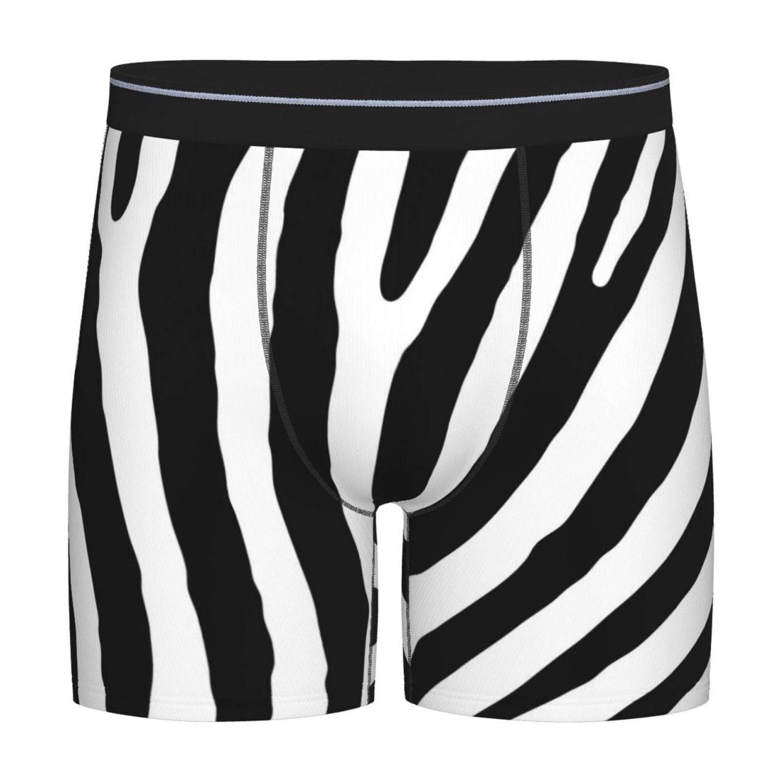 Cauagu Zebra Print Men's Boxer Briefs, Funny & Cute Underwear Elastic ...