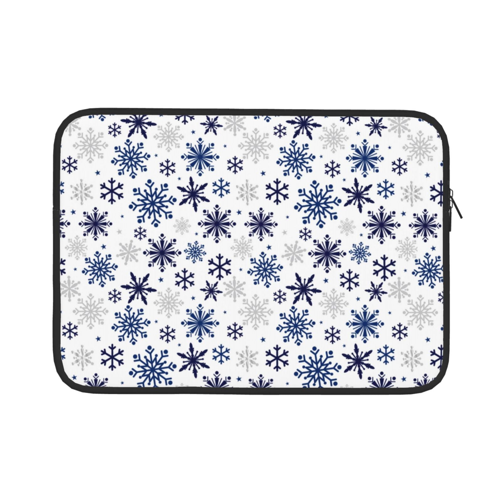 Cauagu blue Snowflake Prints Print Laptop Sleeve Case, Laptop Cover ...
