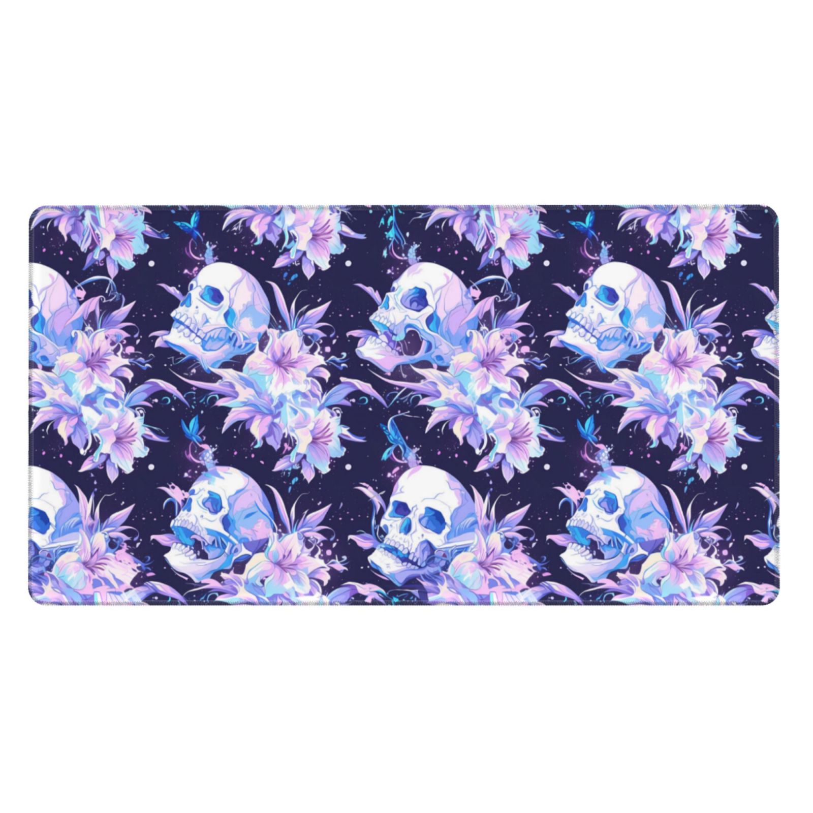 Cauagu blue starry sky Skull flower for Large Mouse Pad,XXL Extended ...