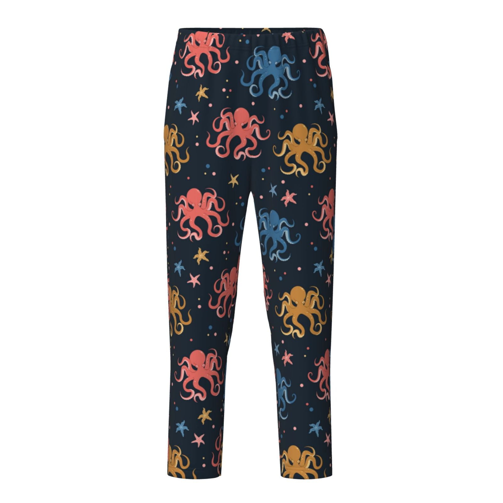 Cauagu cartoon doodle octopus for Cute Pajamas Pants,Elastic Waist ...
