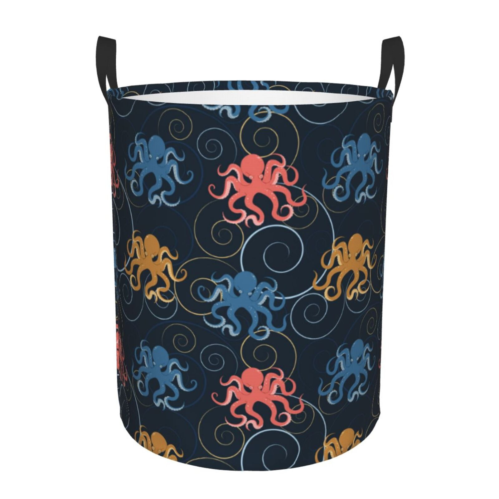 Cauagu cartoon doodle octopus for Laundry Basket,Collapsible Organizer ...