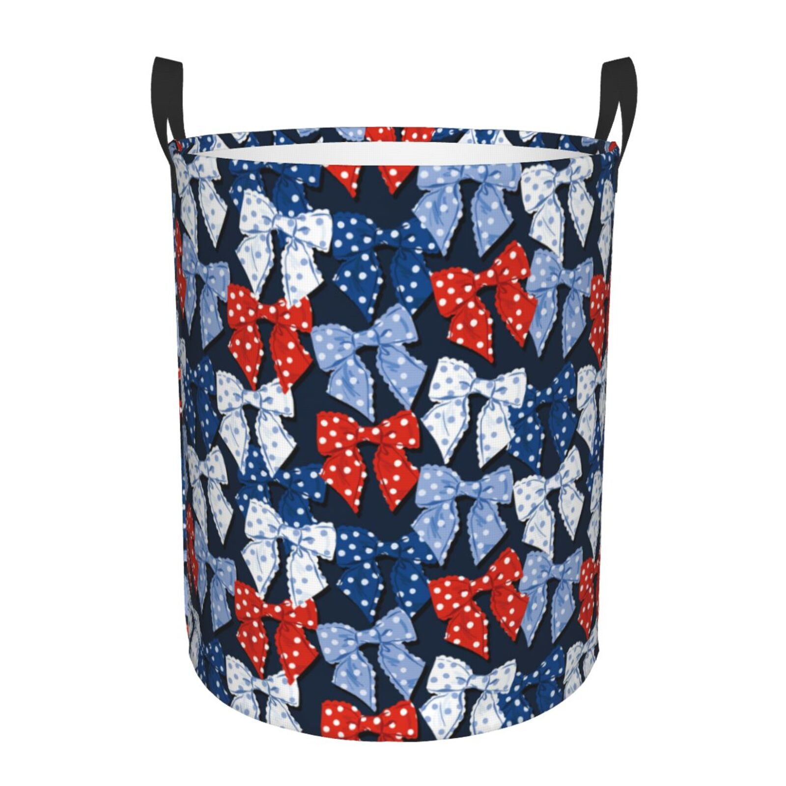 Cauagu colorful Polka dot bow for Laundry Basket,Collapsible Organizer ...