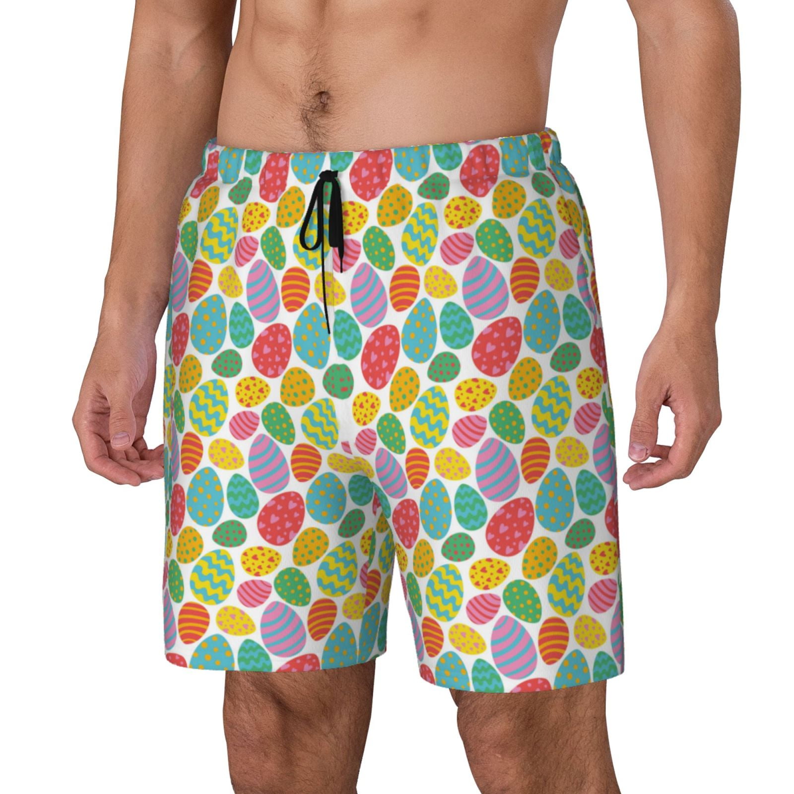 Cauagu colorful easter eggs Print Mens Swim Trunks Quick Dry Board ...