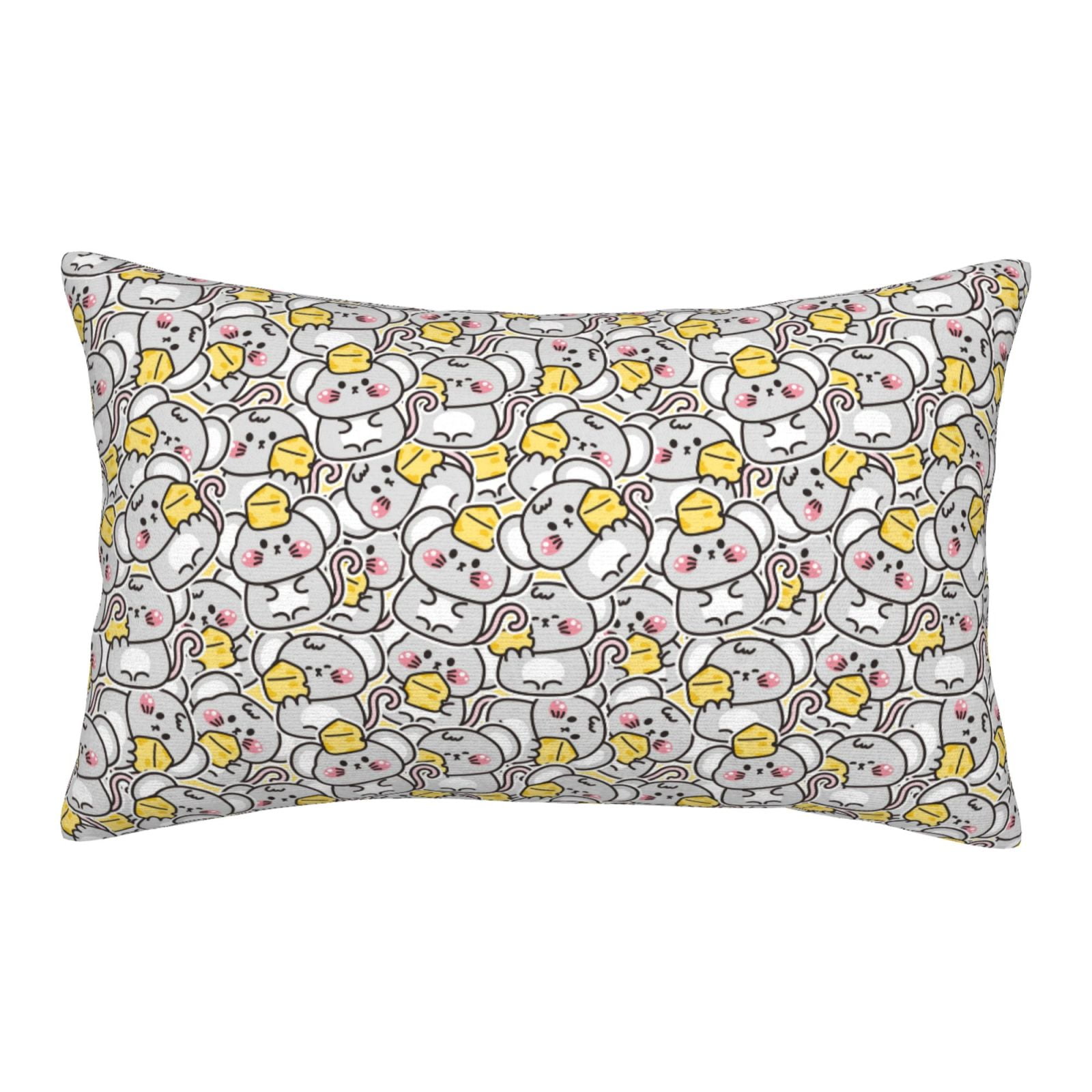 Cauagu cute rat with cheese Print Pillow Covers with Envelope Closure ...