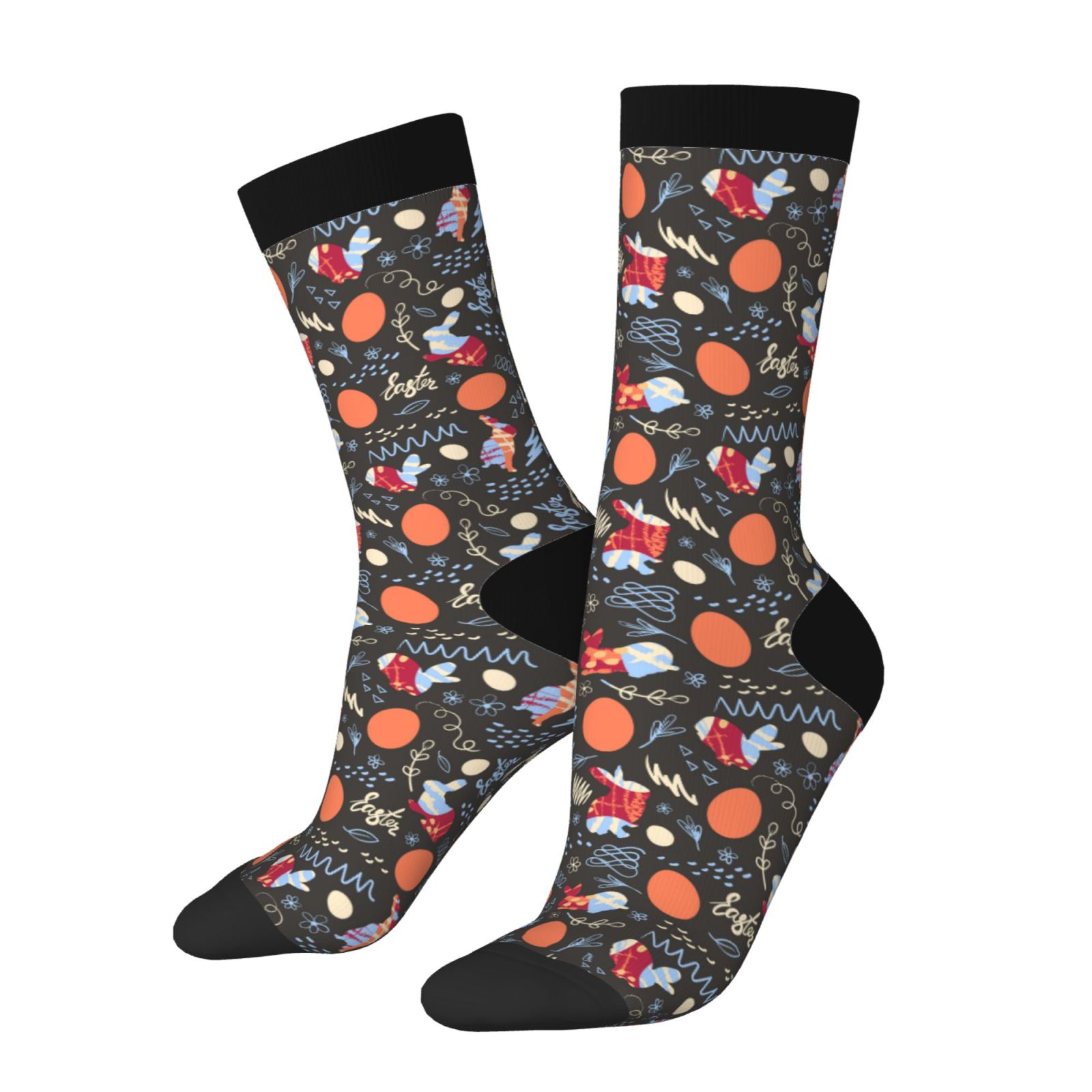 Cauagu doodles and Easter Print Crew Socks for Women and Men,Adult ...