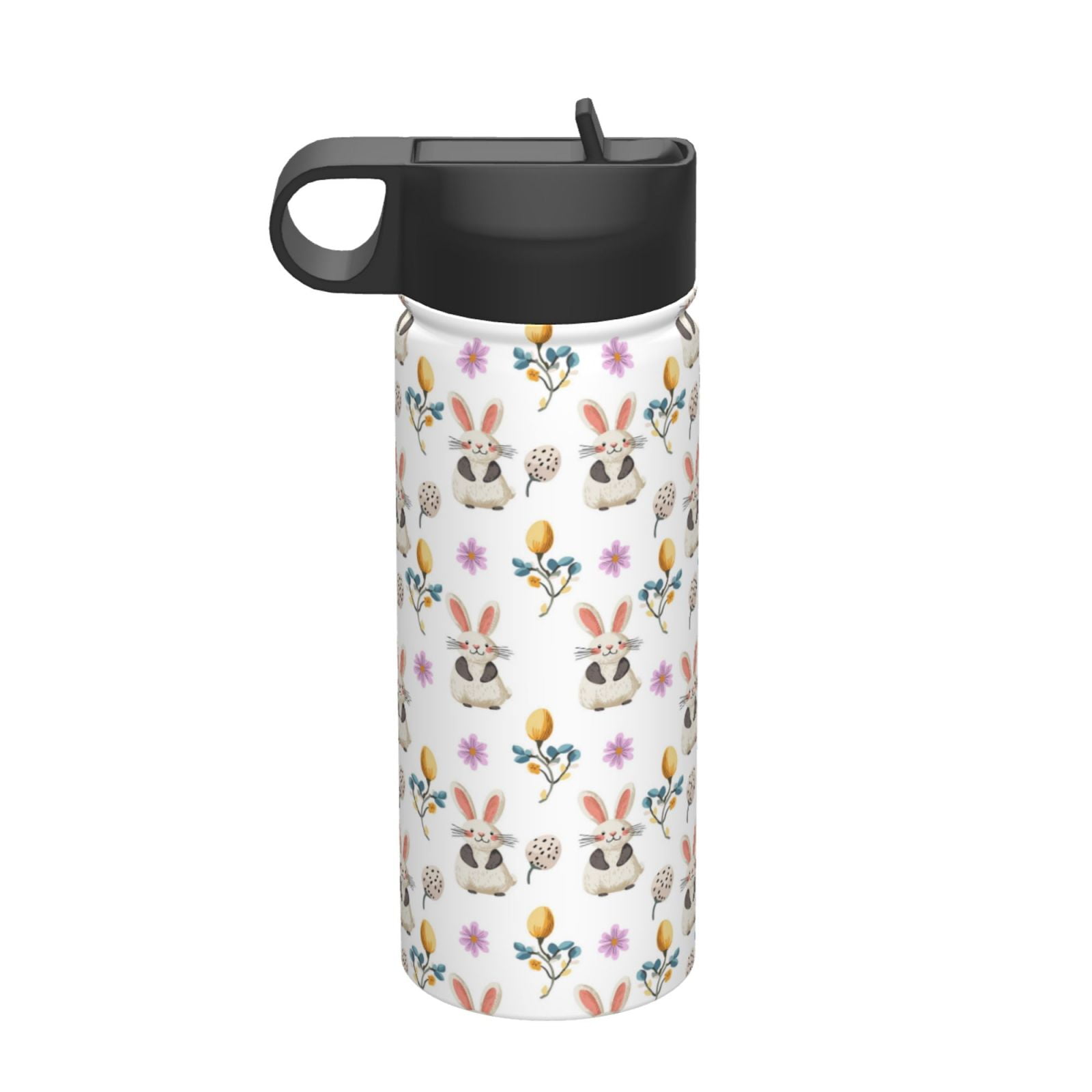 Cauagu easter for 18 oz Water Bottle With Straw,Stainless Steel Sports ...