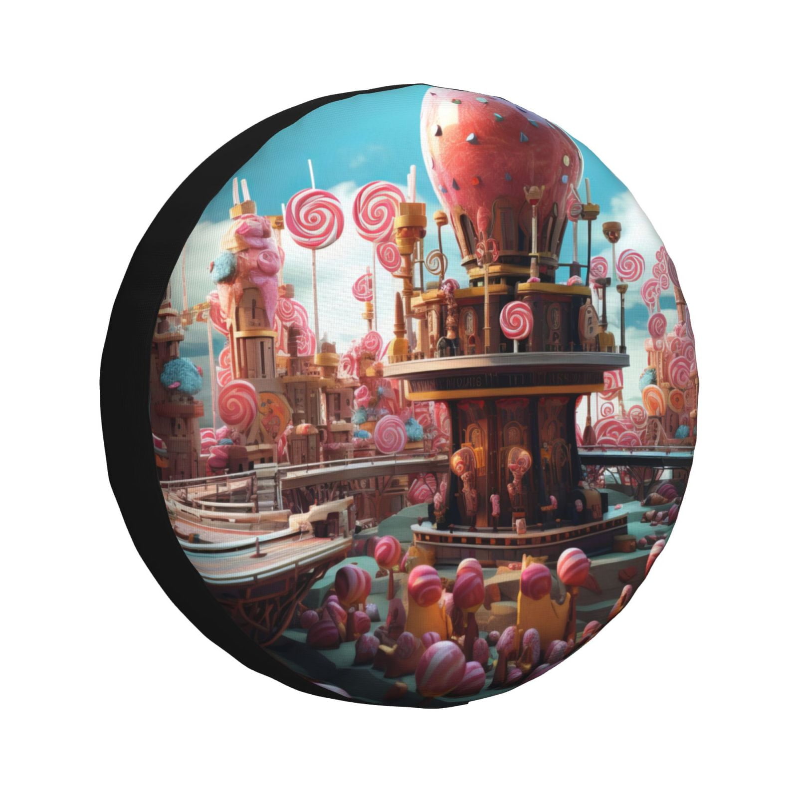 Cauagu fairy-tale-world-with-delicious-candy for Spare Tire Cover Wheel ...