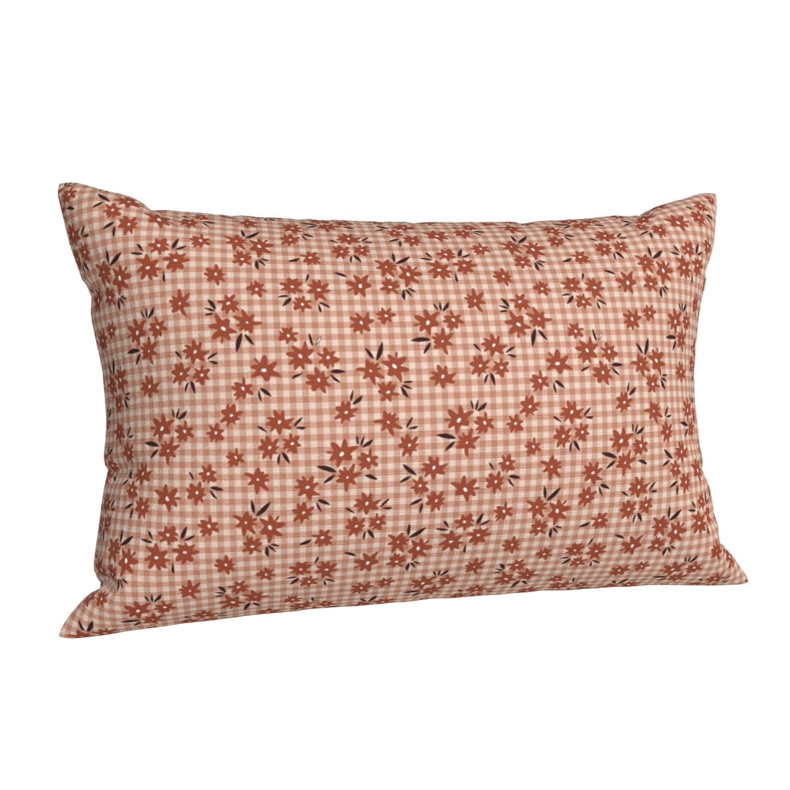Cauagu fall flower plaid Print Pillow Covers with Envelope Closure,1PC ...