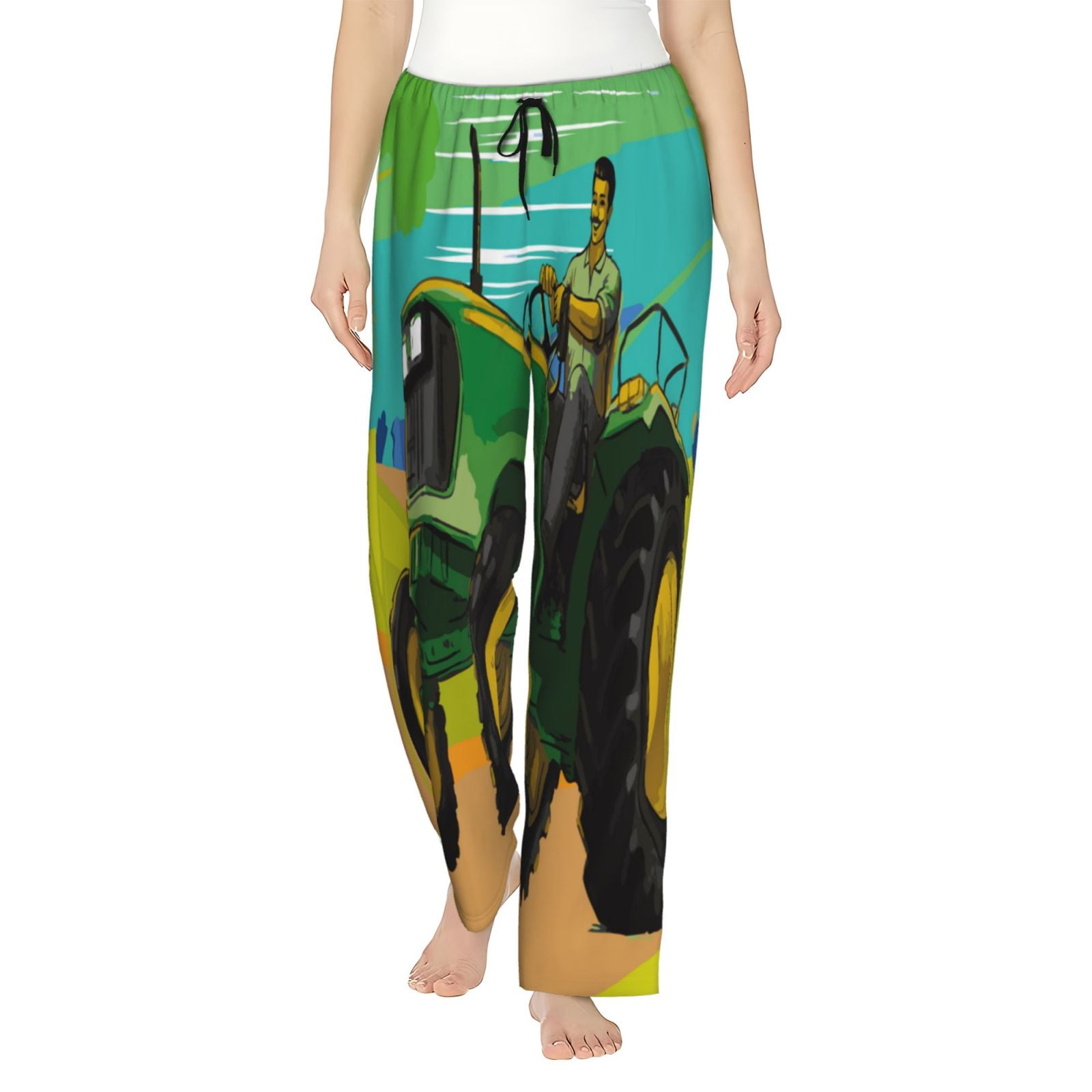 Cauagu farmer working with tractor at field Pajama Pants for Women ...